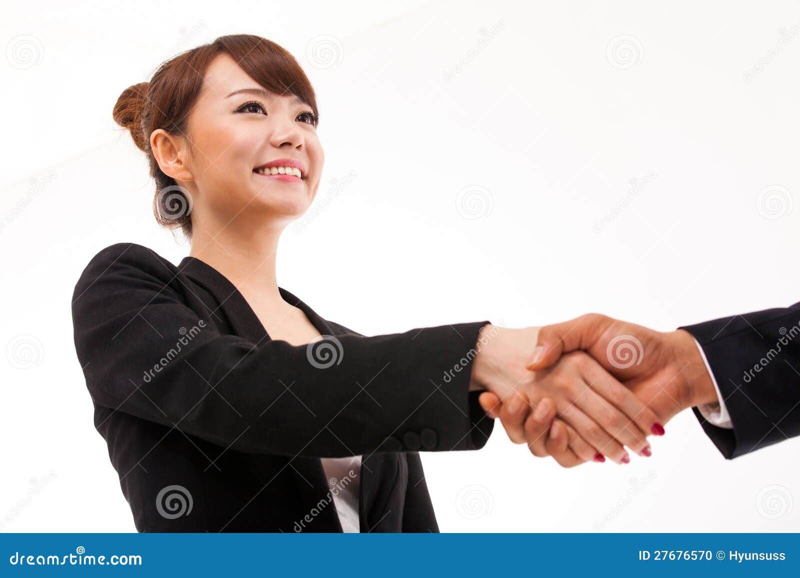Business Woman Shaking with Someone. Stock Photo - Image of greeting ...