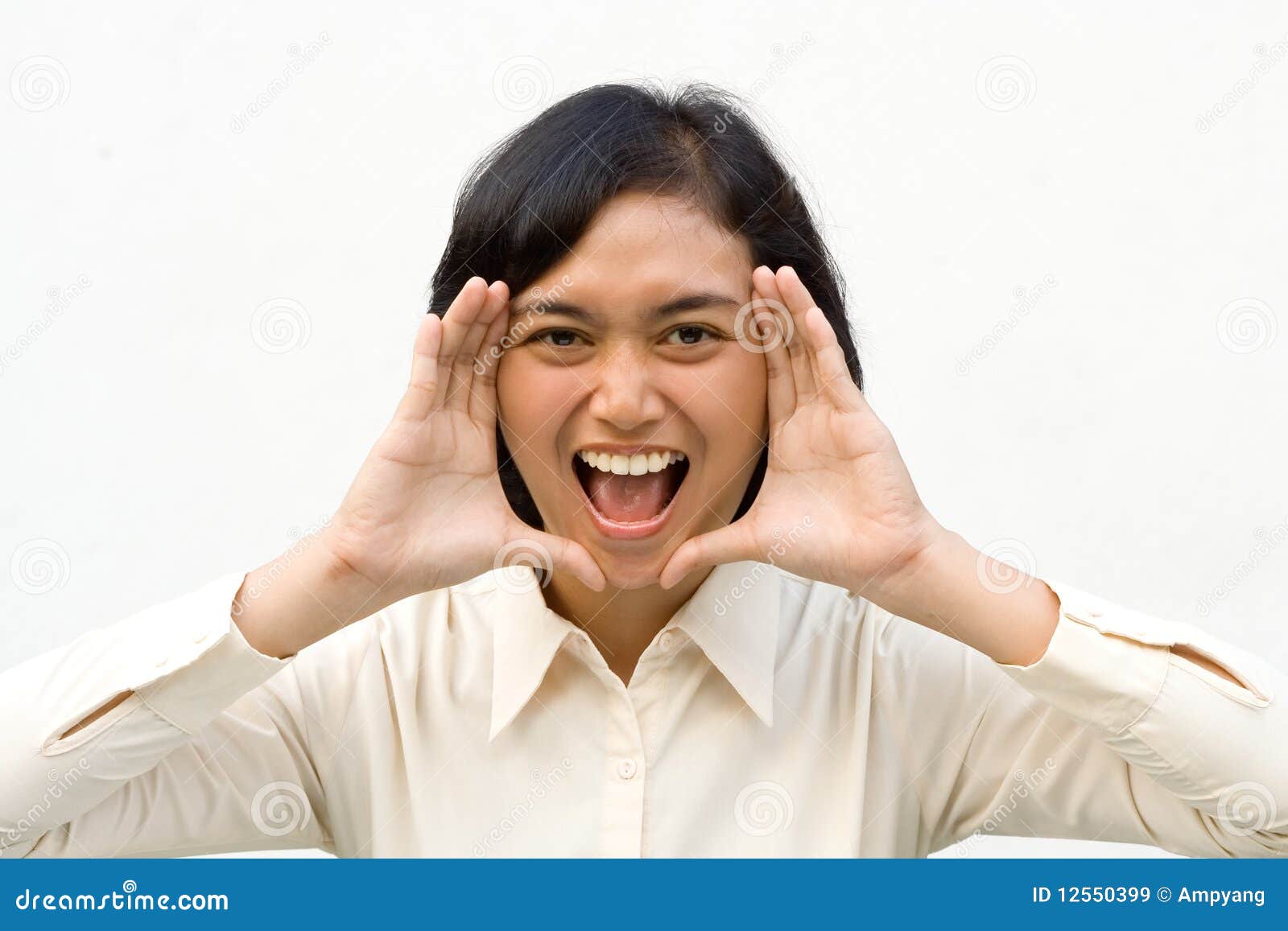 Business woman shout stock image. Image of sound, expression - 12550399