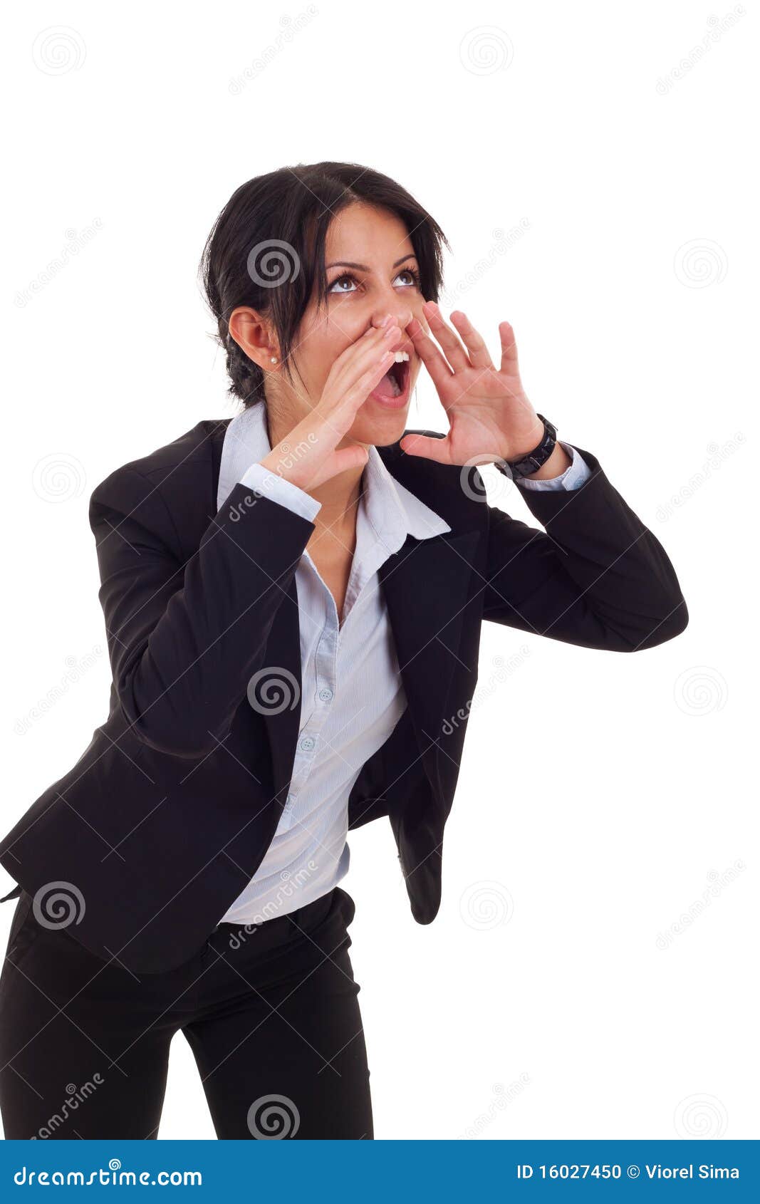 Business woman shouting stock photo. Image of business - 16027450