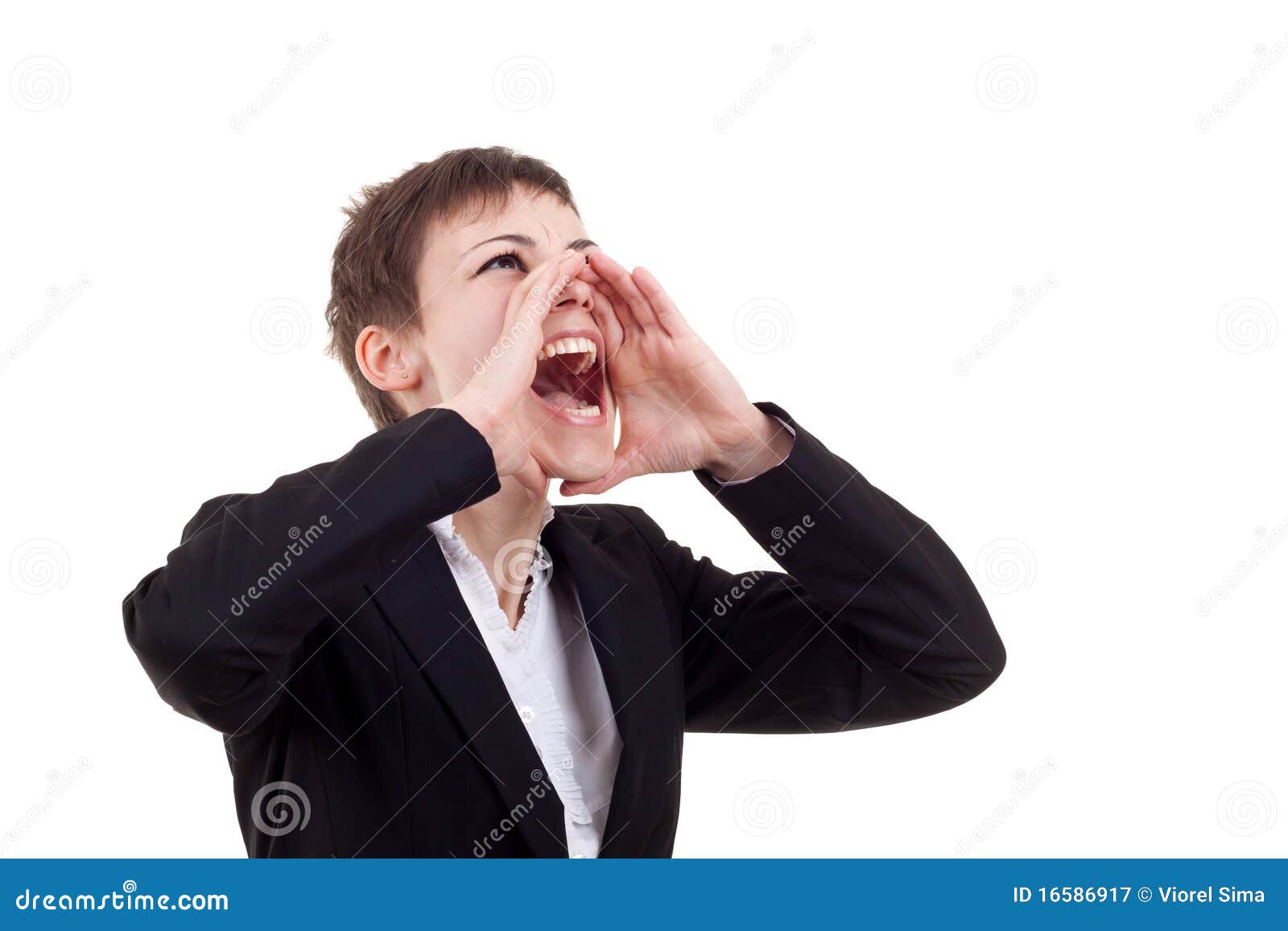 Business Woman Shouting stock image. Image of career - 16586917