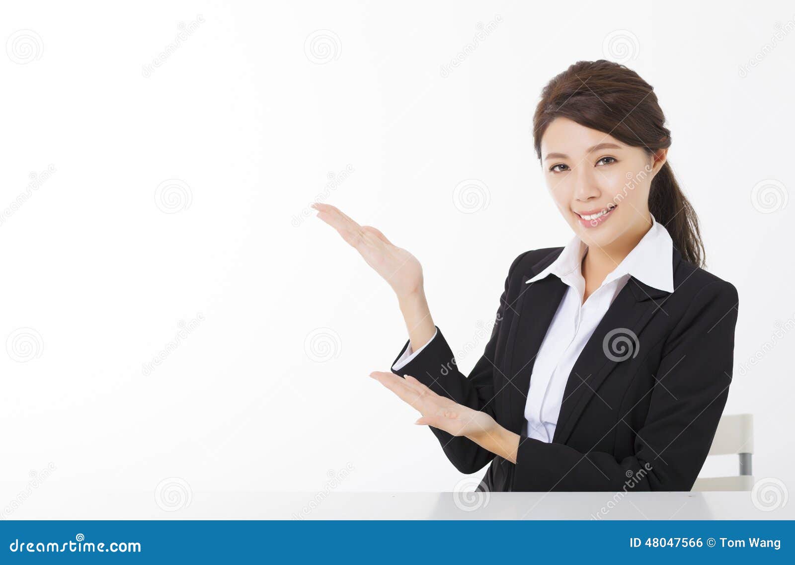Business Woman with Showing Gesture Stock Photo - Image of asian ...