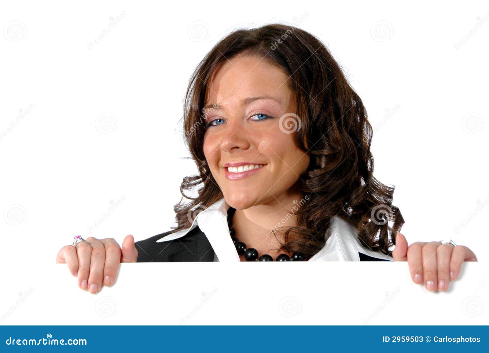 Business woman with sign stock image. Image of teenager - 2959503