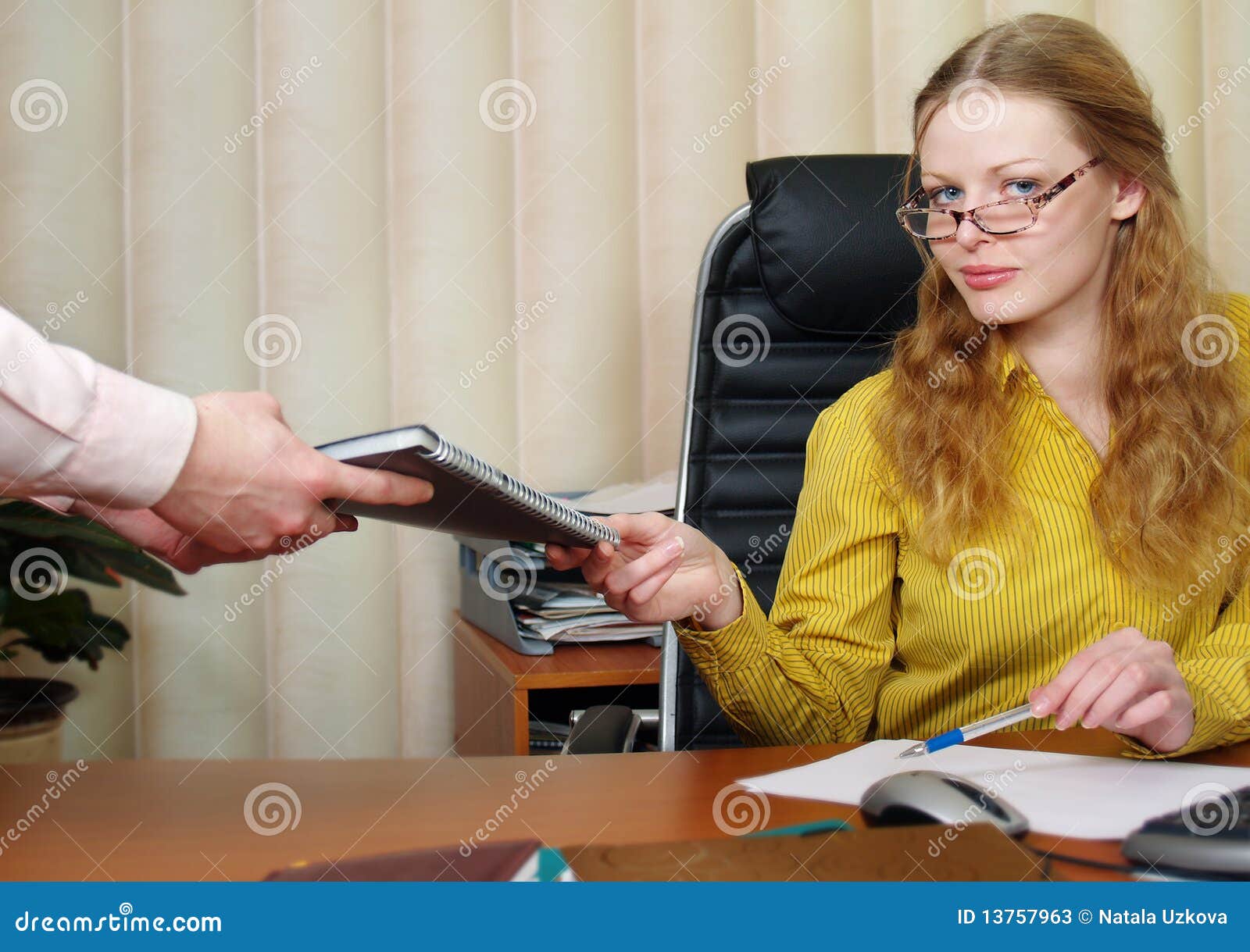 Business Woman Signing a Contract. Stock Image - Image of lifestyle ...