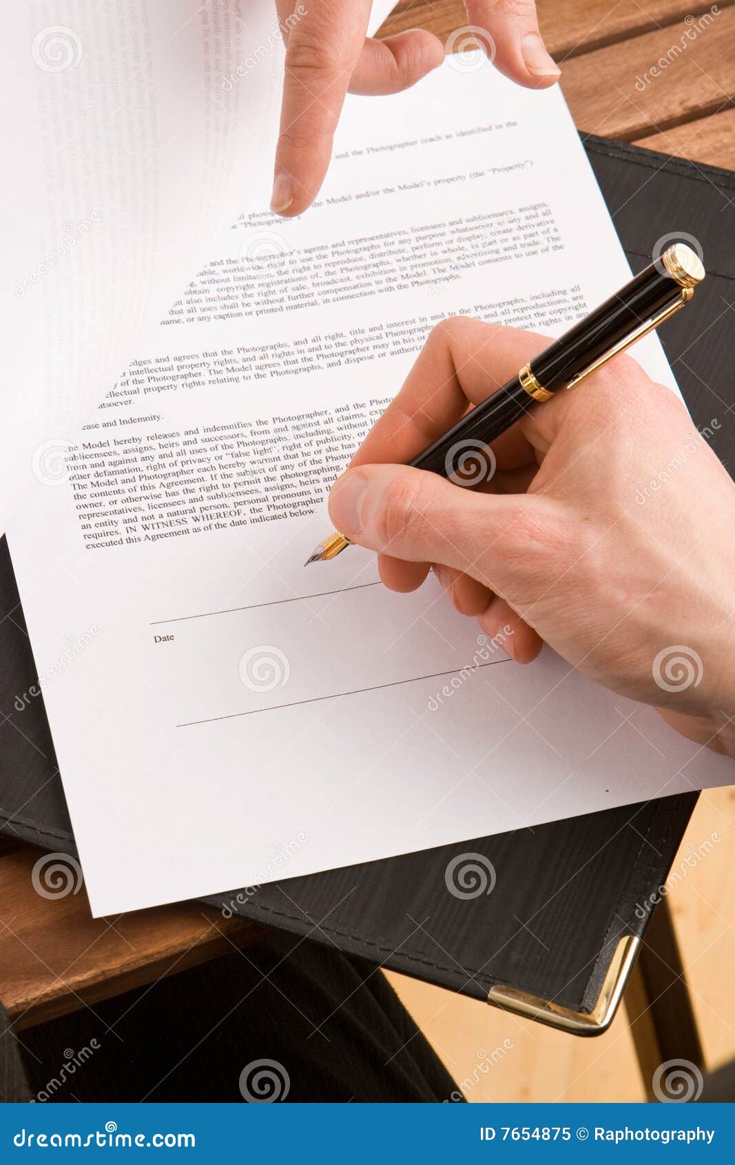 Business Woman Signing a Contract Stock Image - Image of person, letter ...