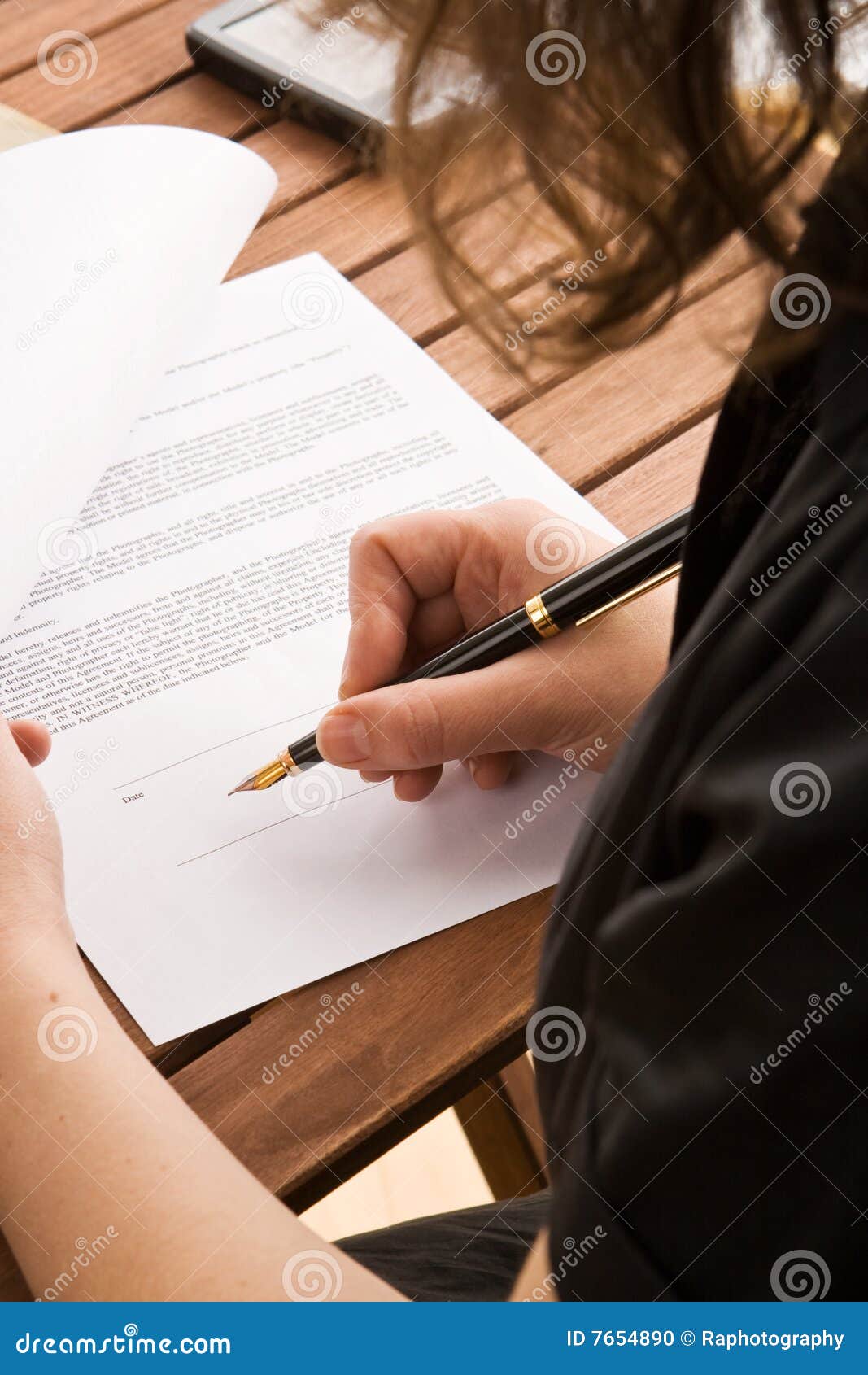 Business Woman Signing a Contract Stock Photo - Image of office, human ...