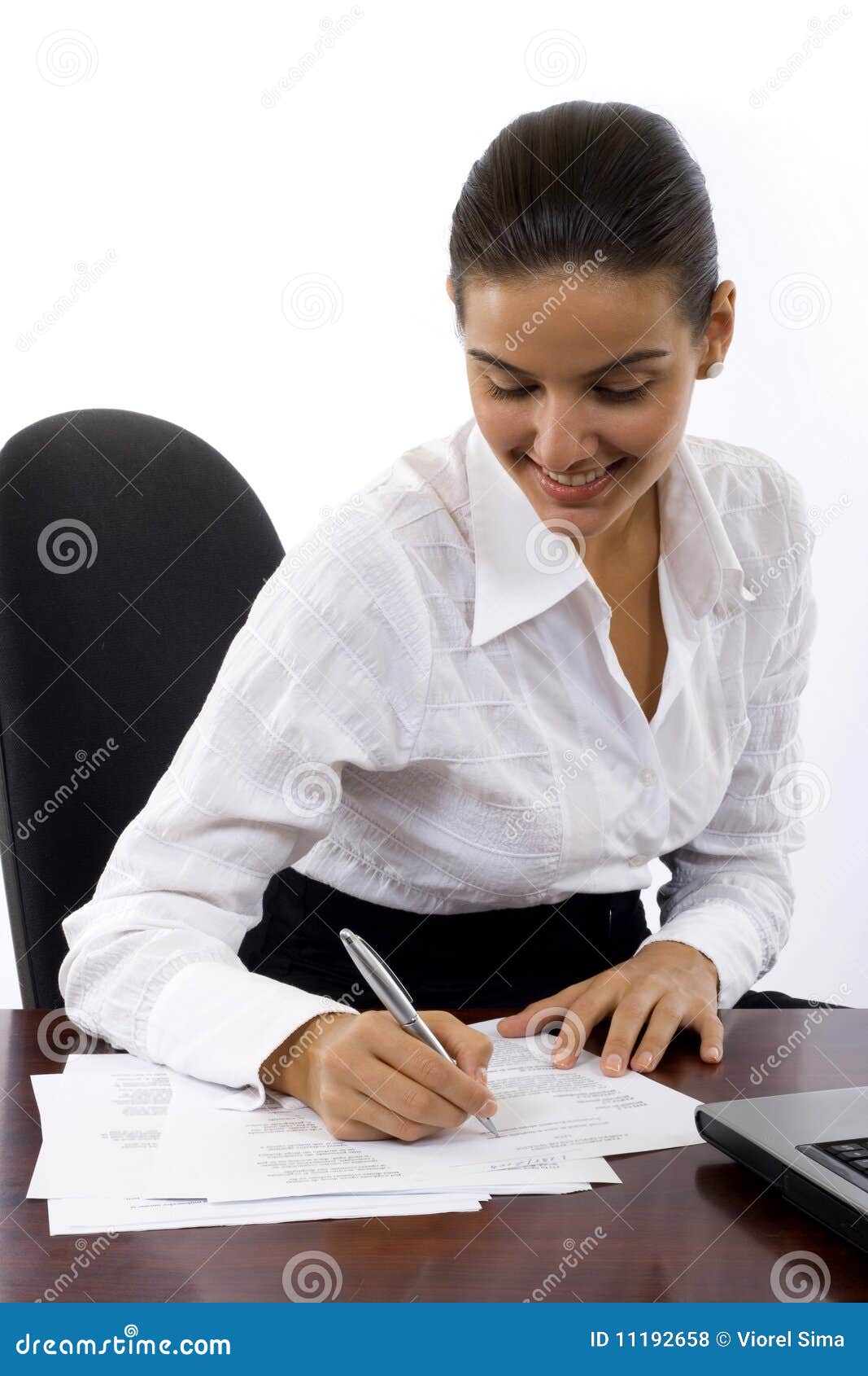 Business Woman Signing Documents Stock Photo - Image of office, modern ...