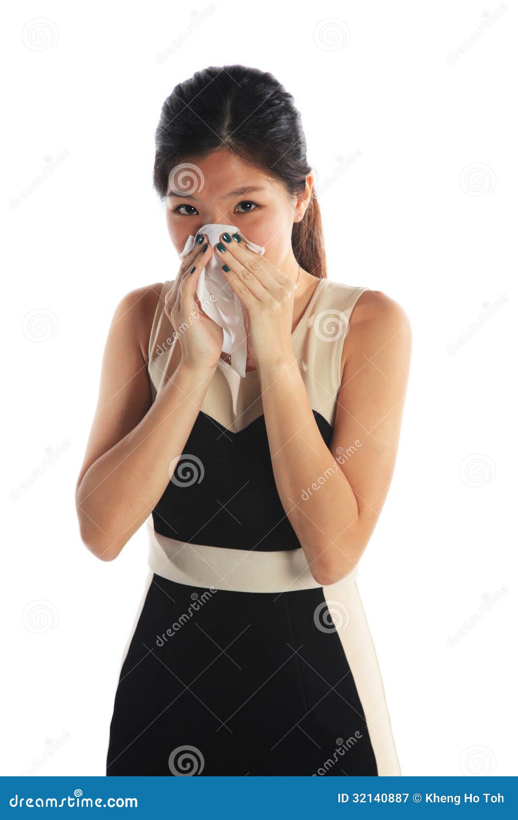 Business Woman Sneezing stock image. Image of concept - 32140887