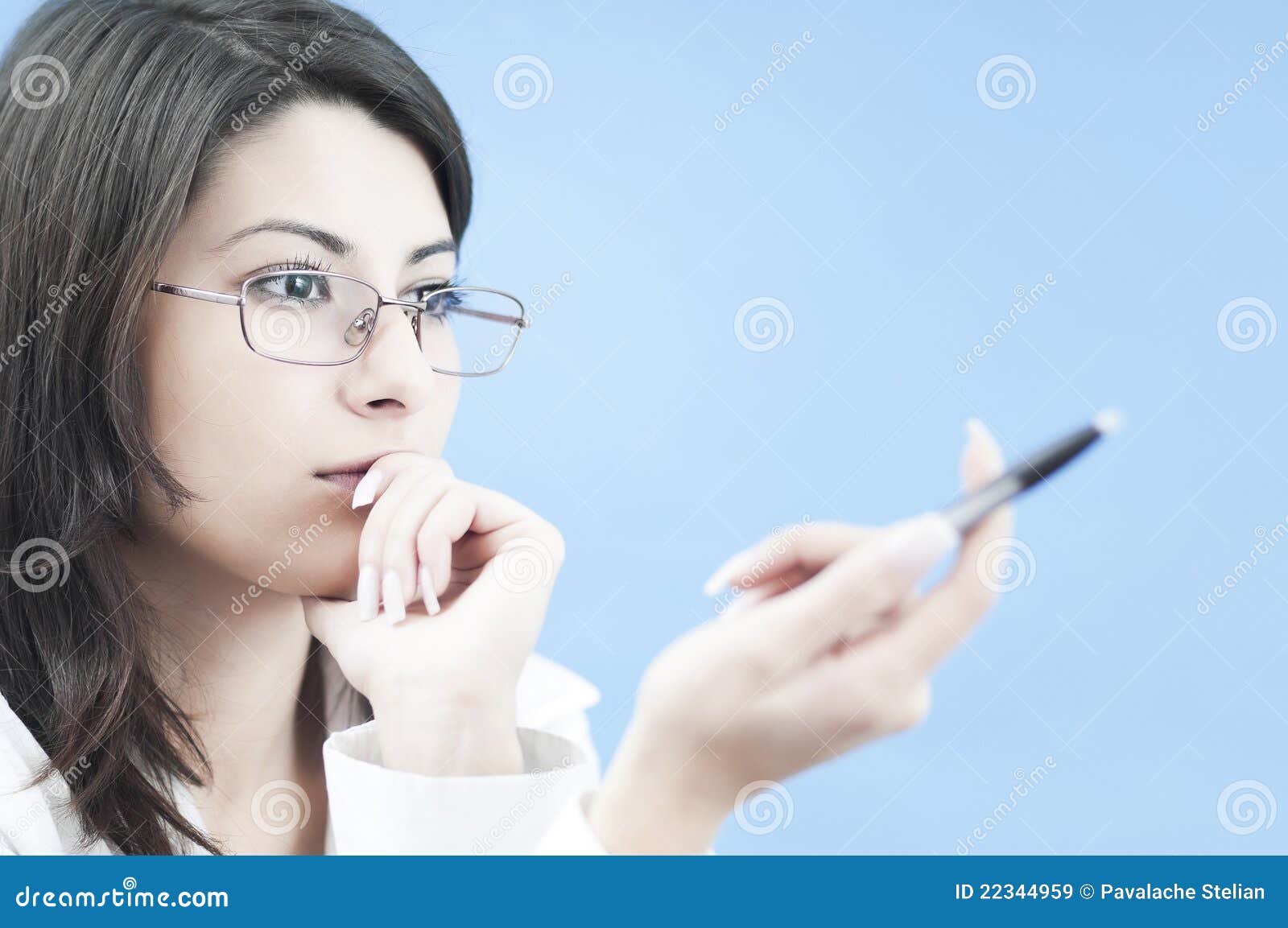 Business Woman Solving a Problem Stock Image - Image of people ... Business Woman Solving a Problem Stock Image - Image of people ...