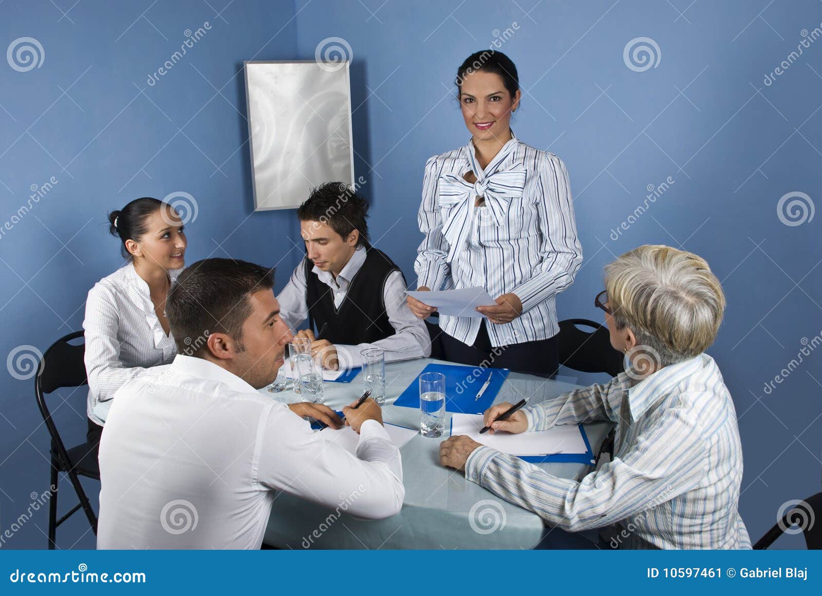Business Woman Speech at Meeting Stock Image - Image of formal ...