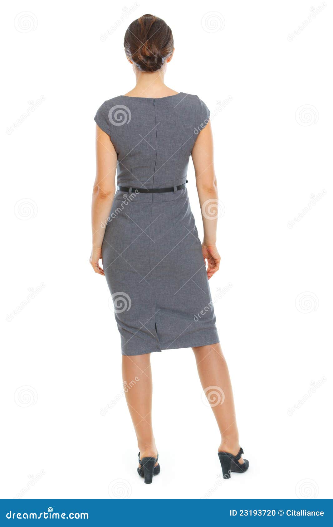 Business Woman Standing Back To Camera Stock Photo - Image of handsome ...