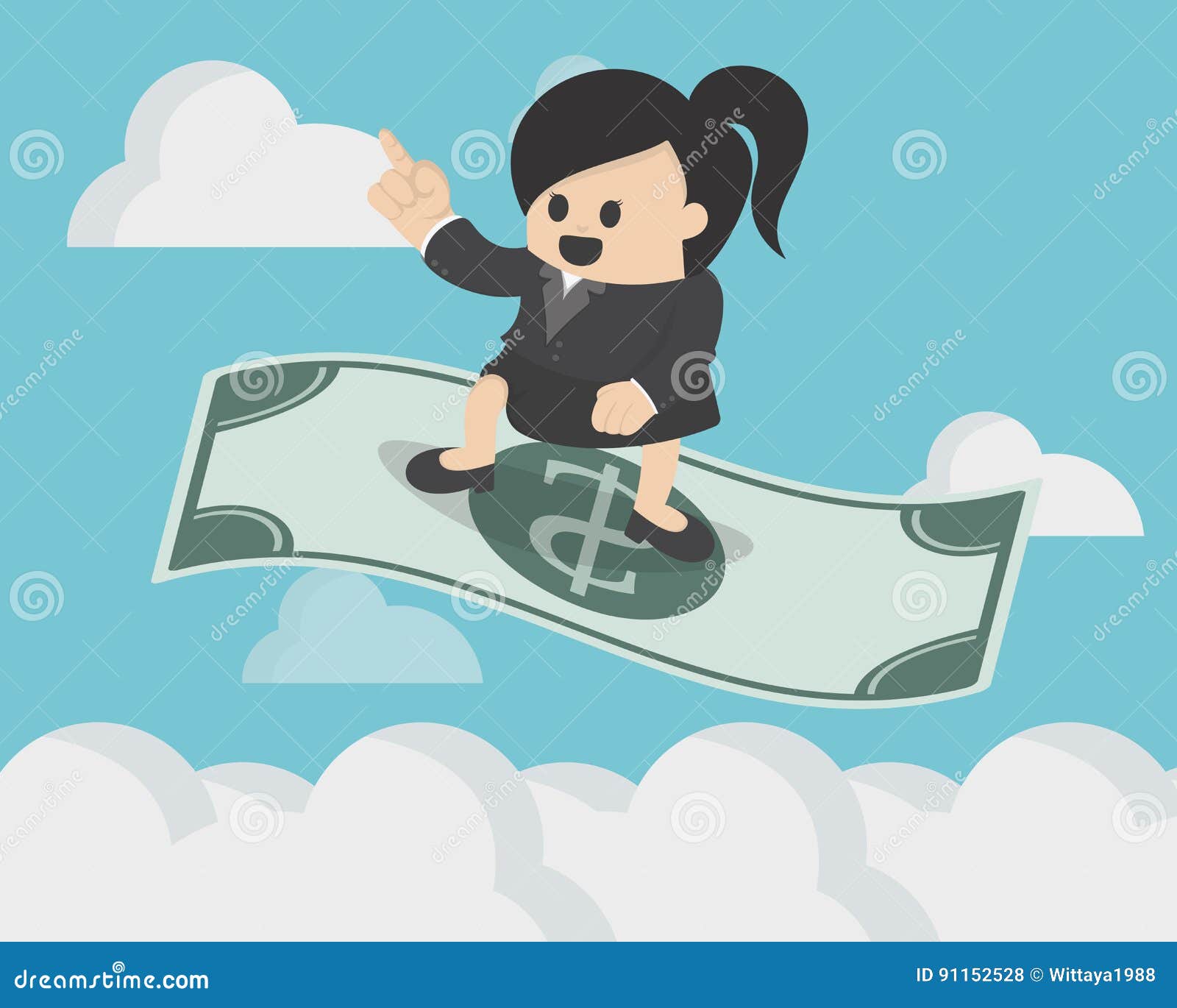 Flying Magic Keys, Vector Illustration. Bird`s Beautiful Wings ...