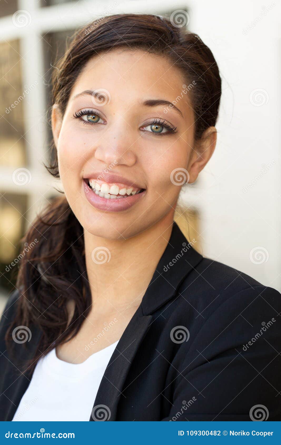 Business Woman Standing Outside an Office Building. Stock Photo - Image ... Business Woman Standing Outside an Office Building. Stock Photo - Image ...