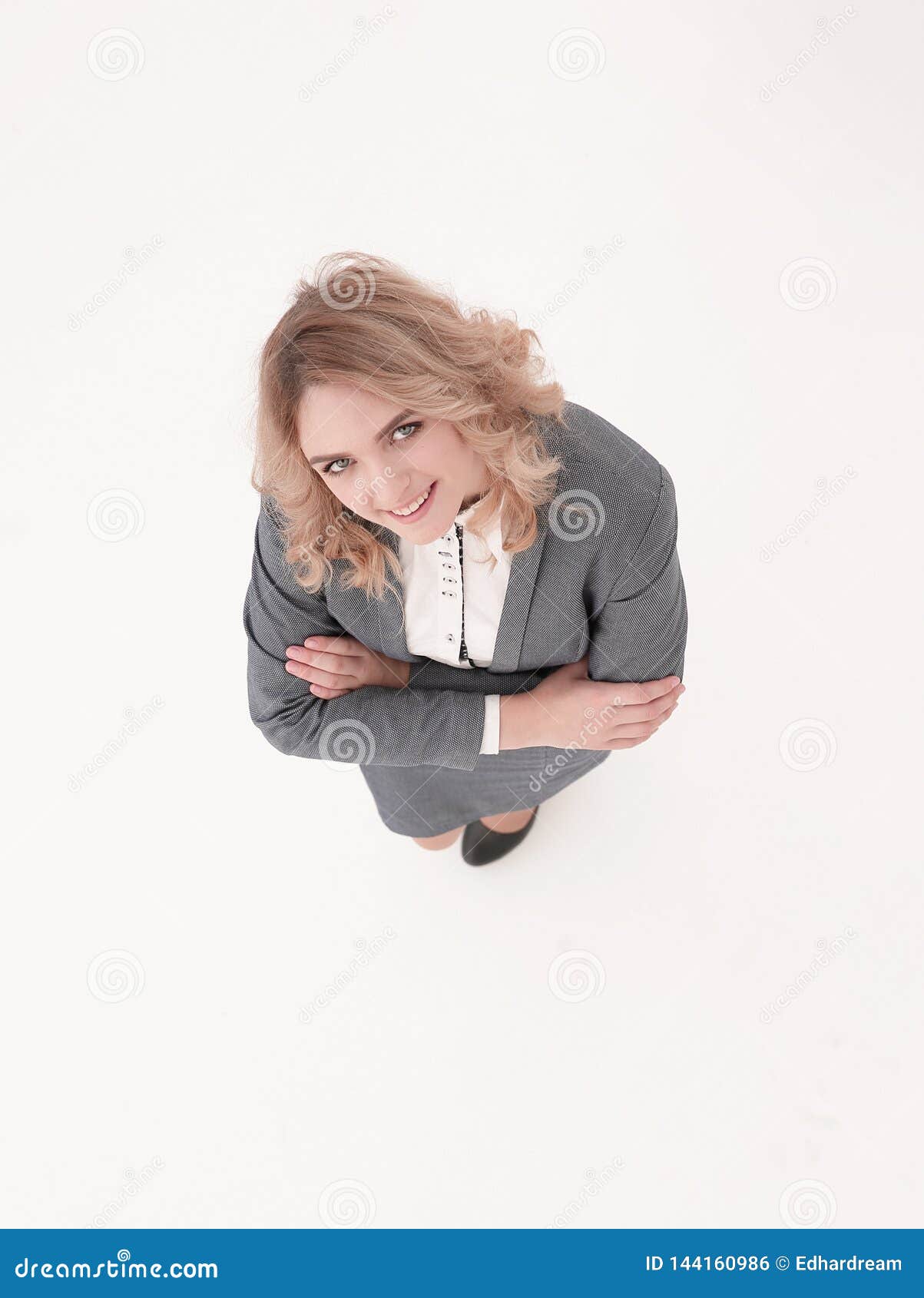 Business Woman Steps Forward and Looks at the Camera Stock Photo ...