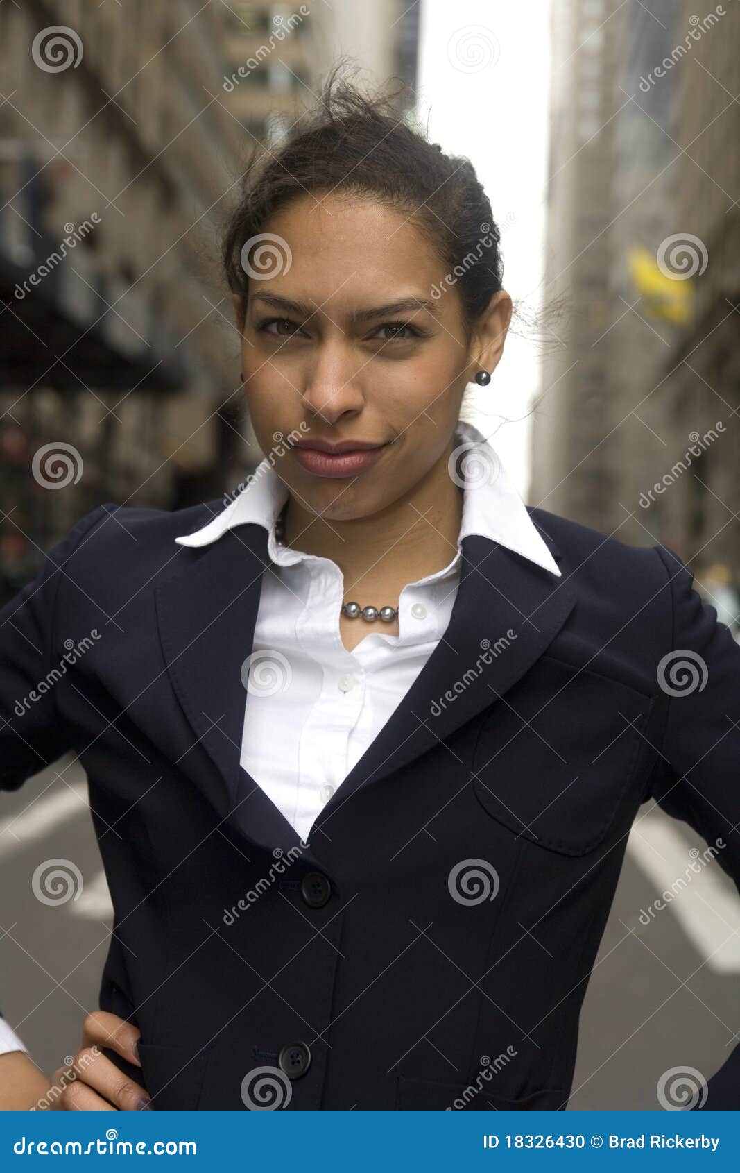 Business Woman in Street stock photo. Image of portrait - 18326430
