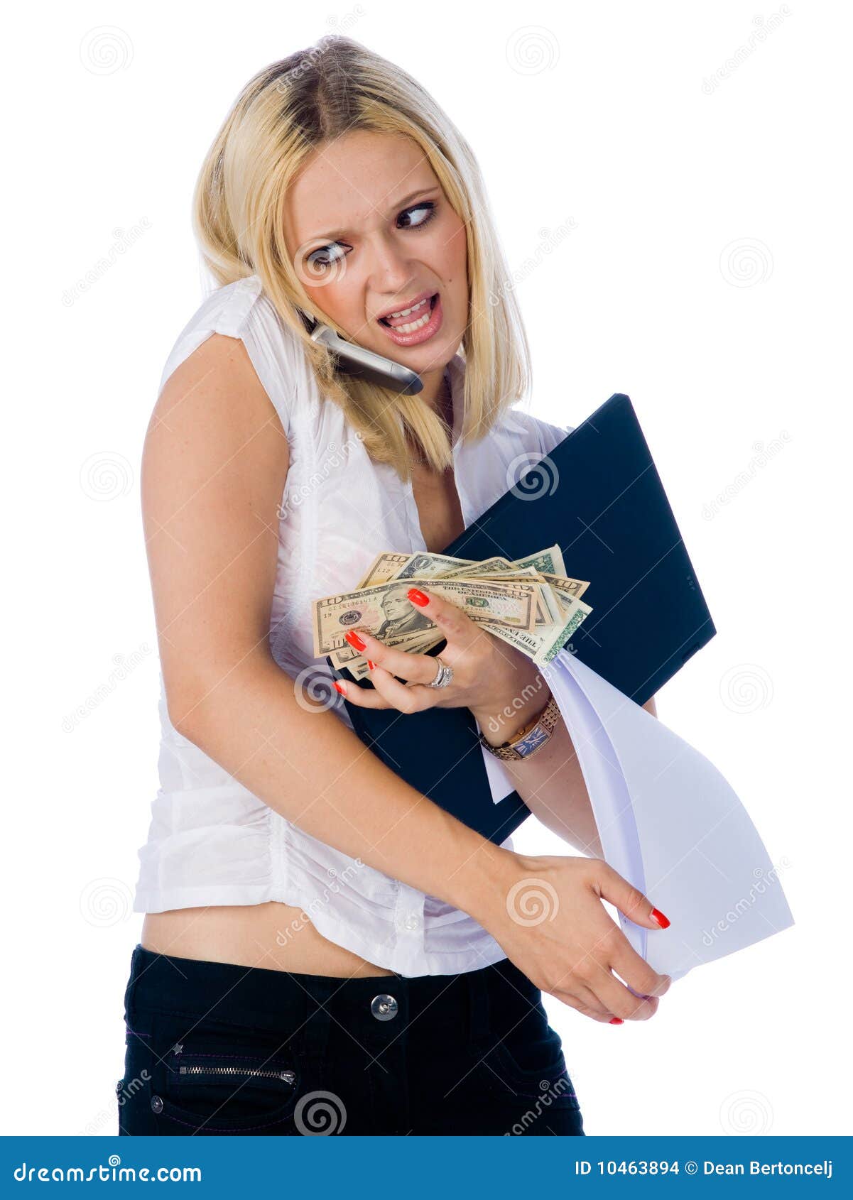 Business Woman in Stress Situation Stock Photo - Image of worker, money ...