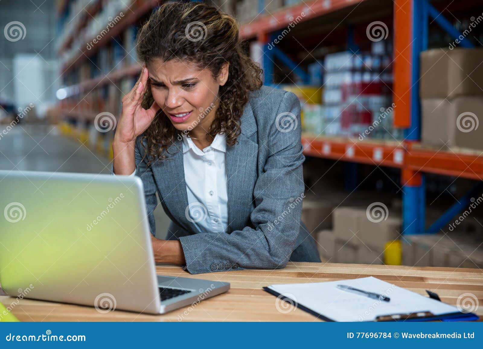 Business Woman is Stressed because of Work Stock Photo - Image of ...