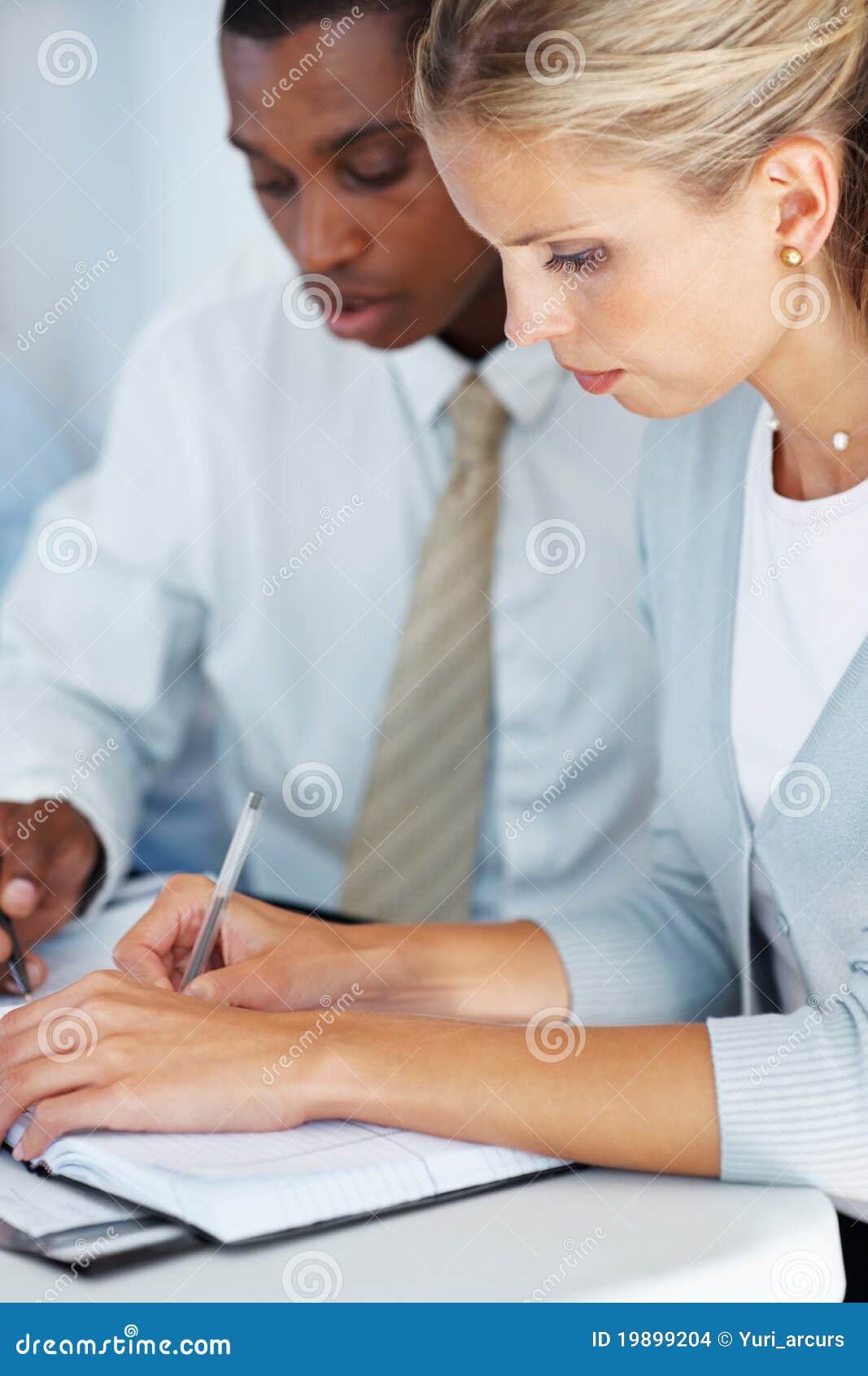 Business Woman Taking Down Notes in a Meeting Stock Photo - Image of ...