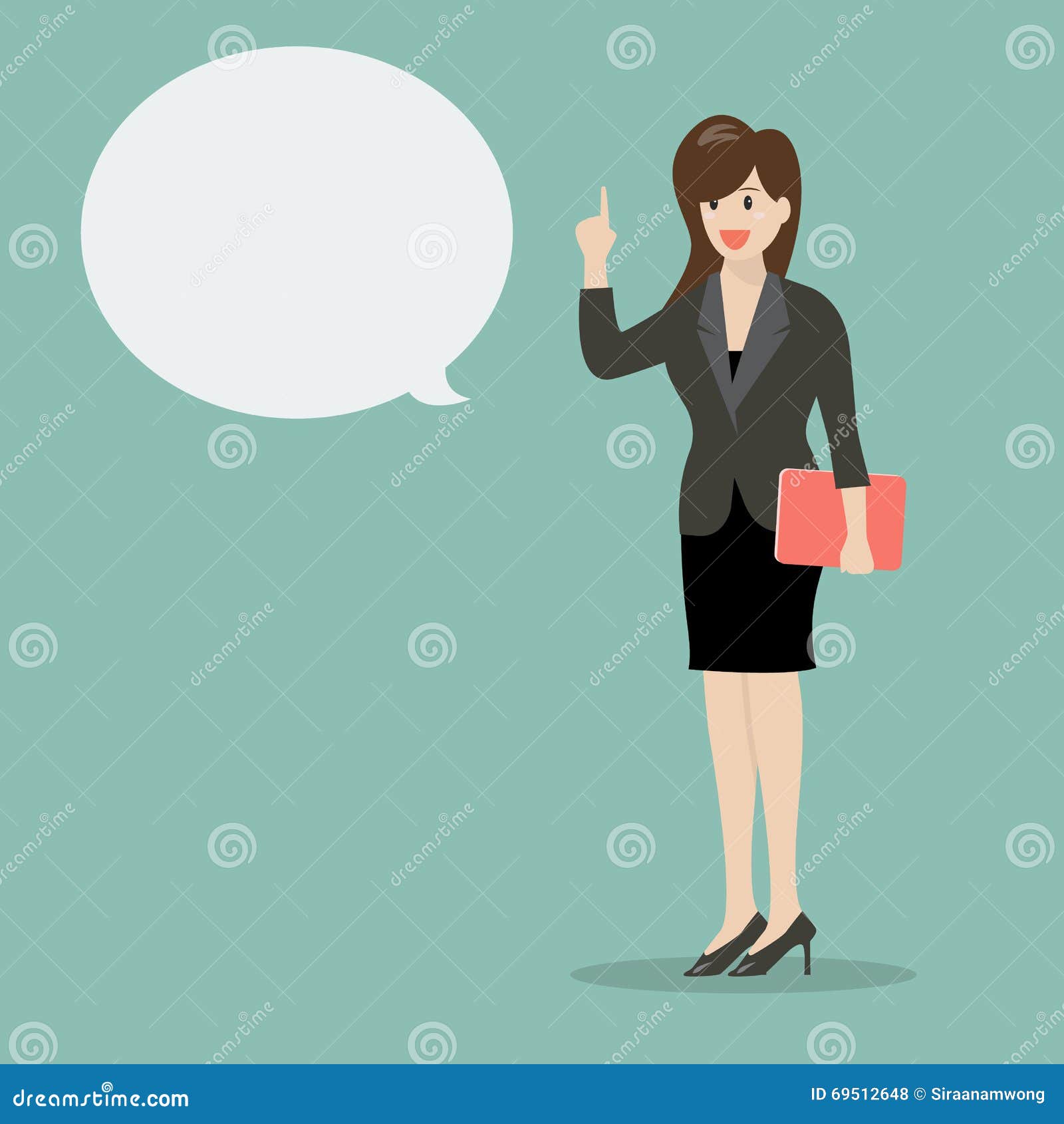Business woman talking stock vector. Illustration of beautiful - 69512648