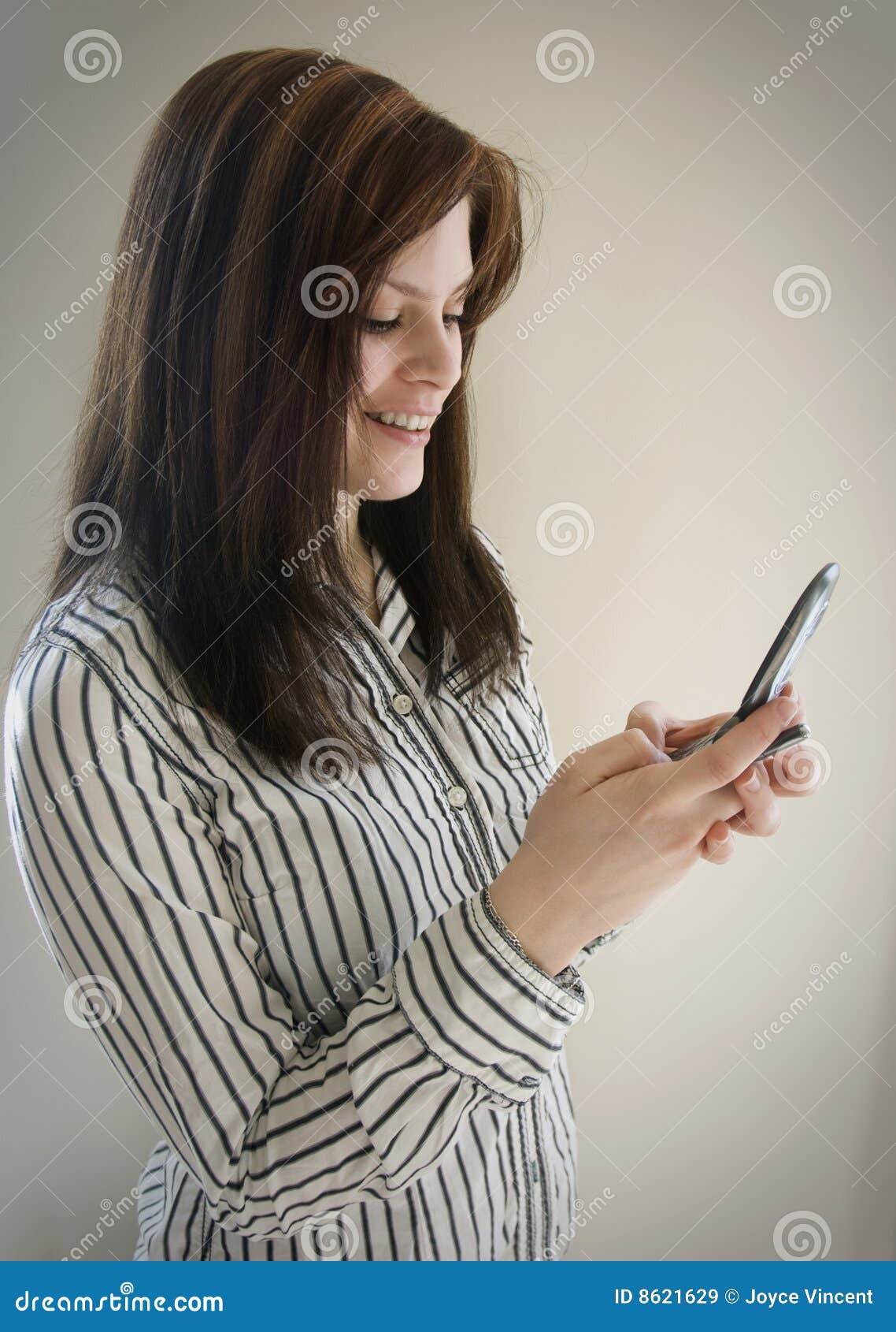 Business Woman Text Messaging Stock Image - Image of highlights, active ...