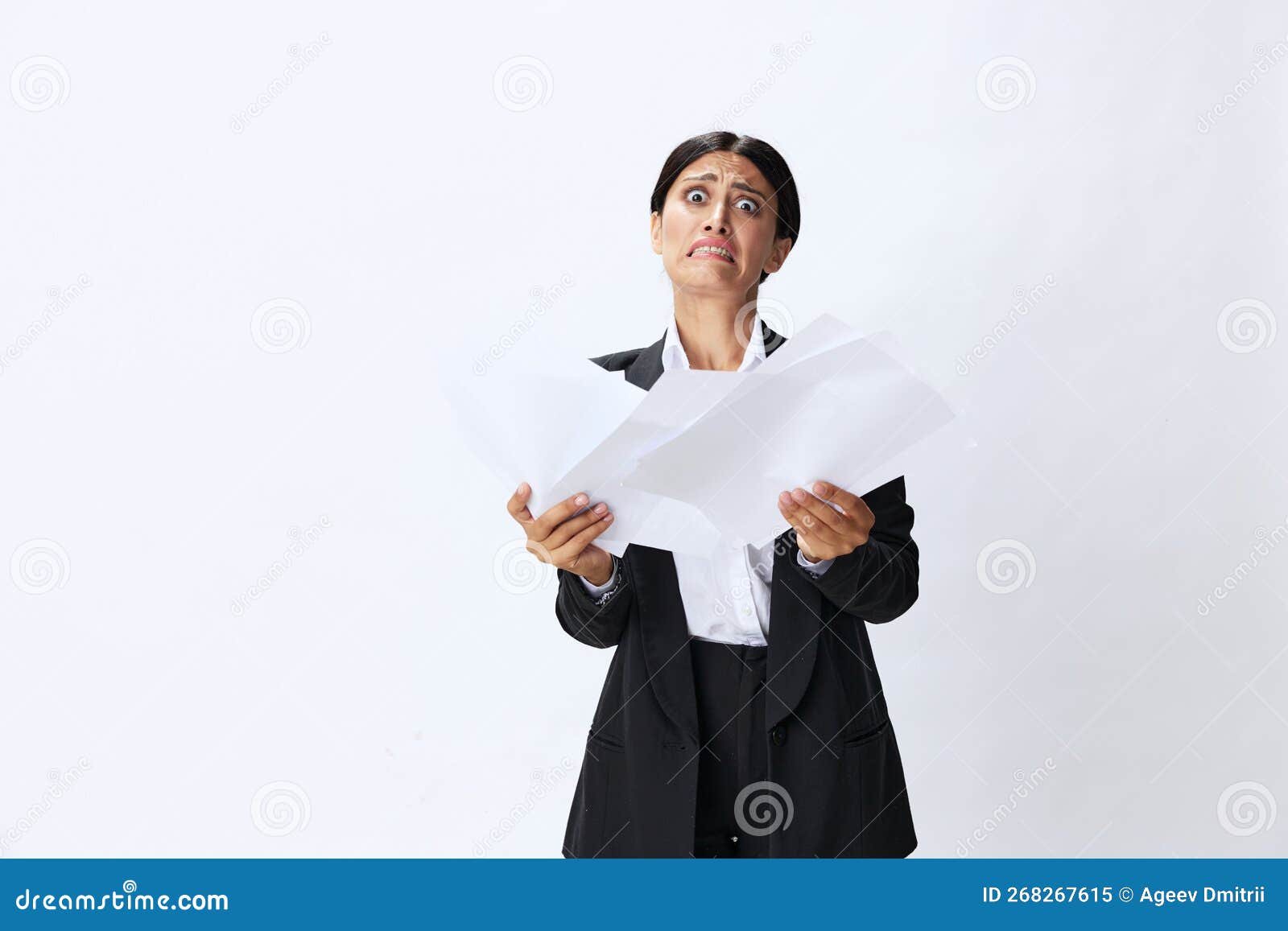 Business Woman Throwing Papers Documents in Black Business Suit Showing ... Business Woman Throwing Papers Documents in Black Business Suit Showing ...