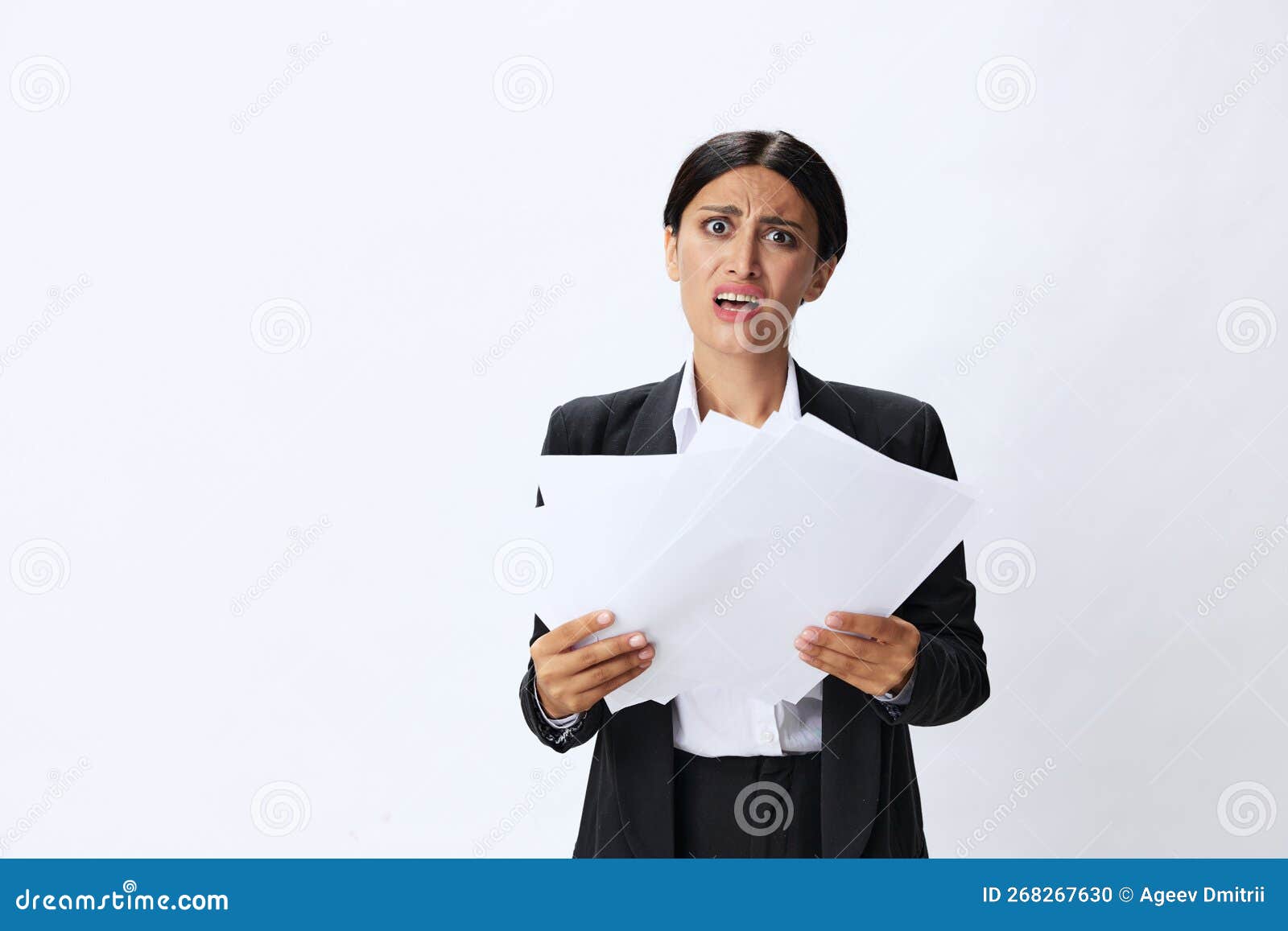 Business Woman Throwing Papers Documents in Black Business Suit Showing ... Business Woman Throwing Papers Documents in Black Business Suit Showing ...