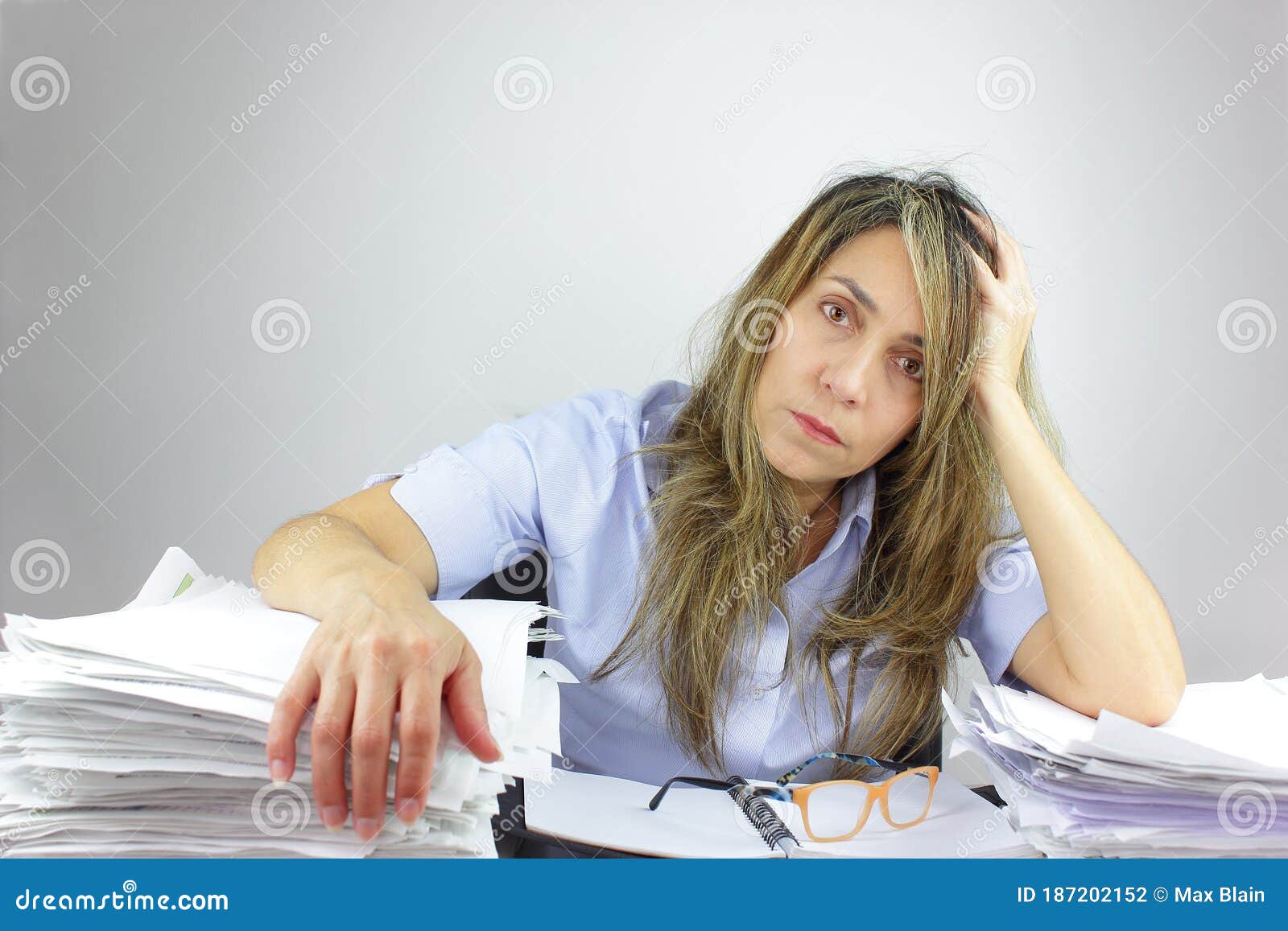 Business woman tired stock photo. Image of exhausted - 187202152