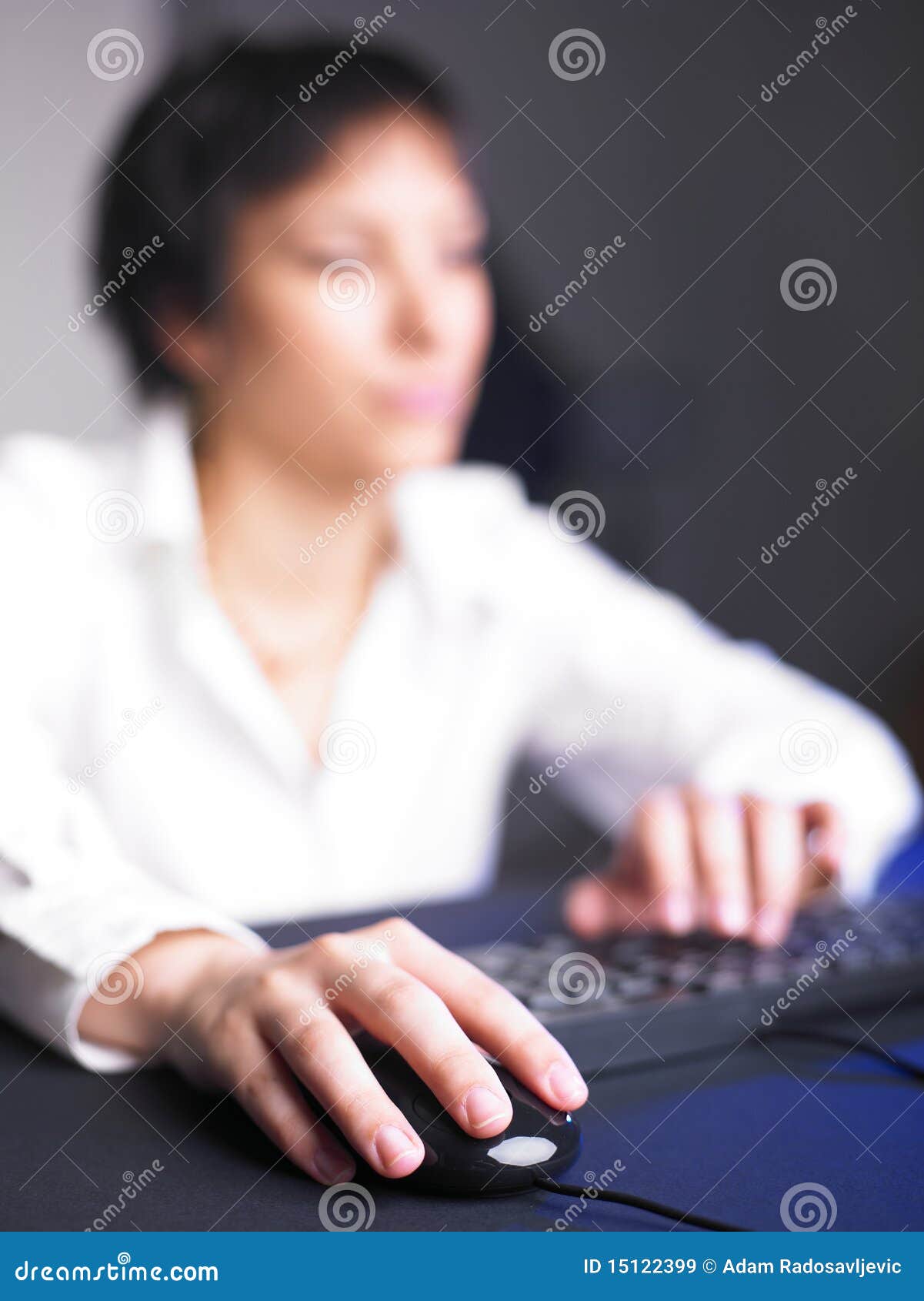 Business Woman Typing on Computer Keyboard Stock Image - Image of desk ...