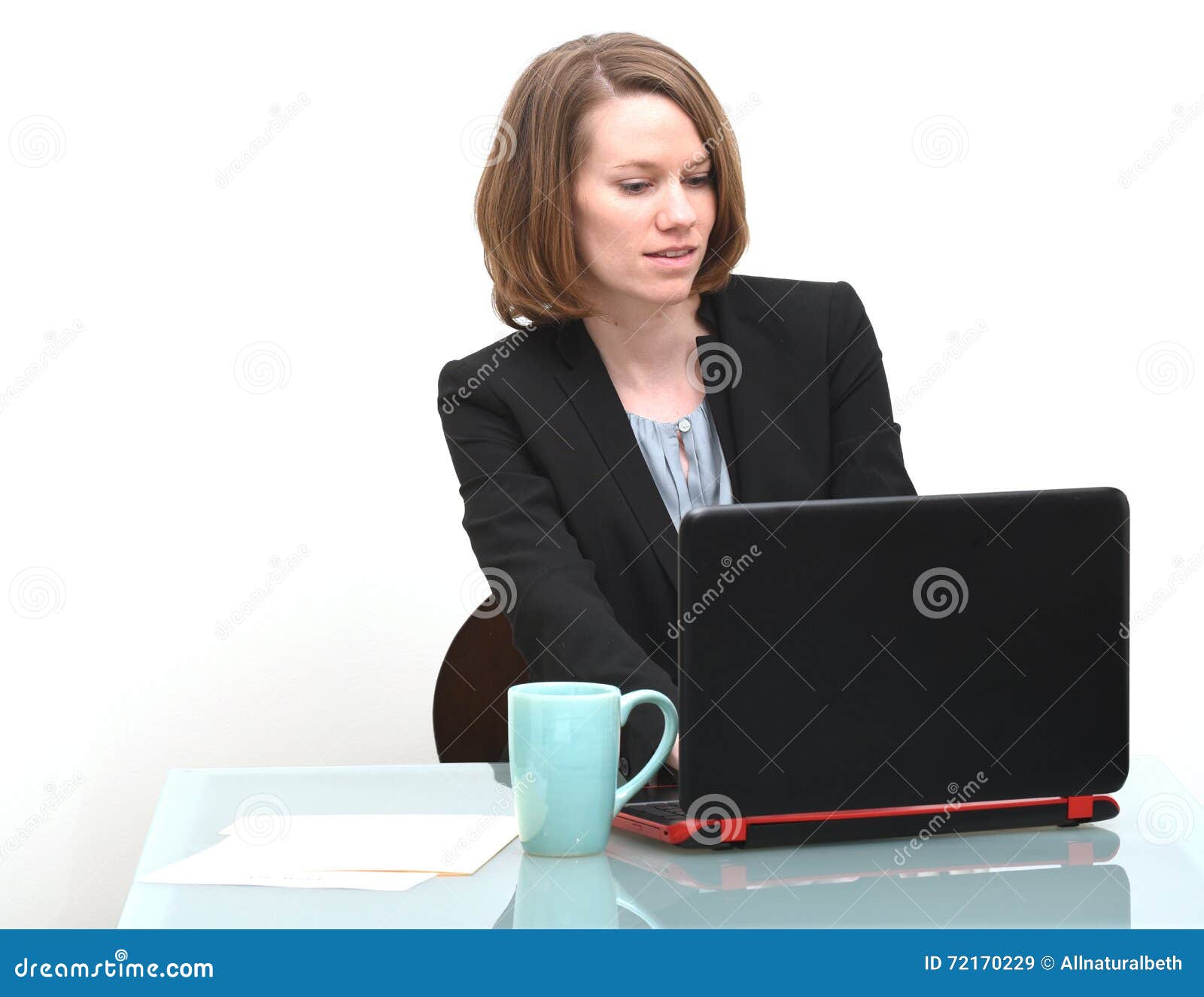 Business woman typing stock image. Image of computer - 72170229
