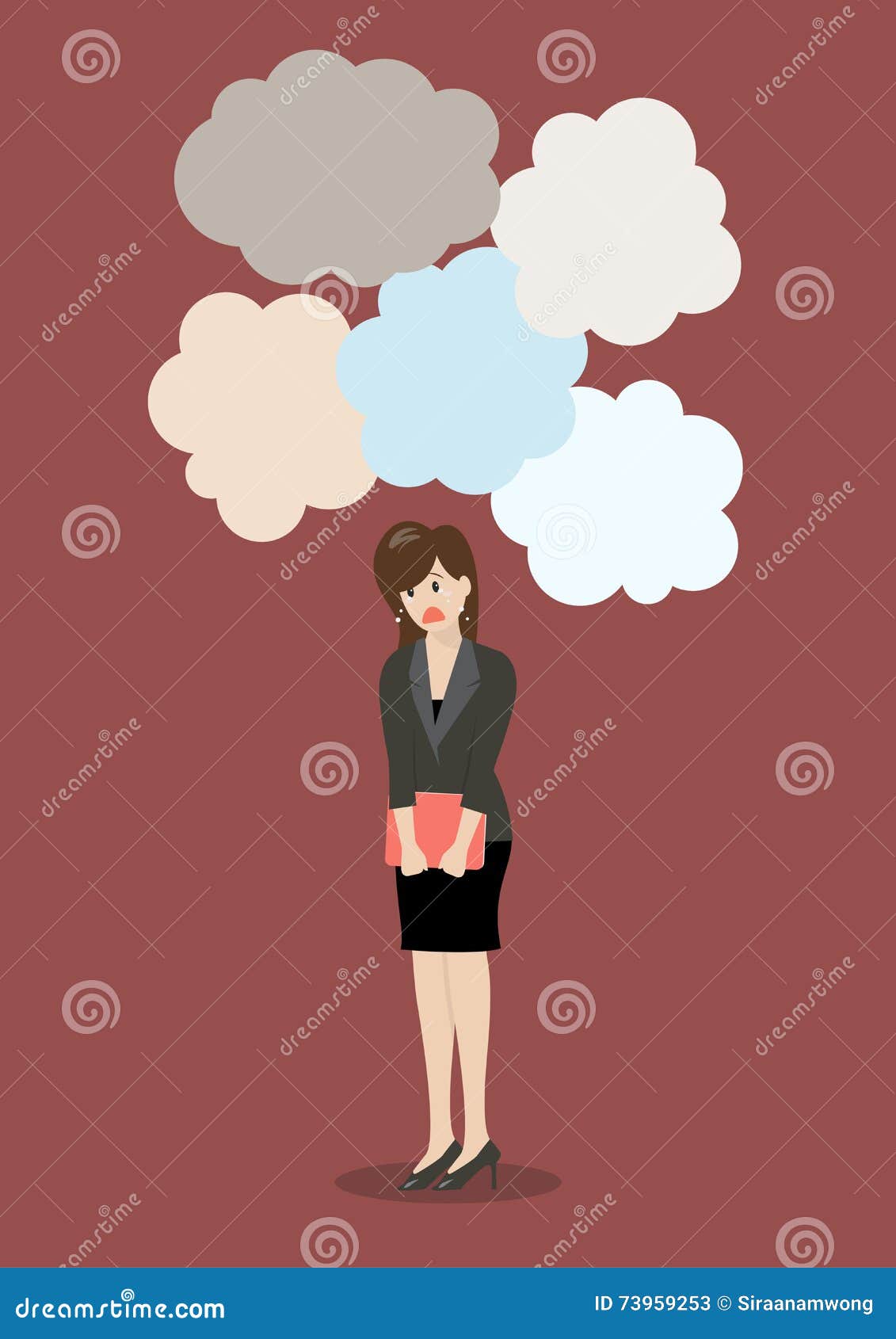 Business Woman Under a Lot of Trouble Stock Vector - Illustration of ... Business Woman Under a Lot of Trouble Stock Vector - Illustration of ...