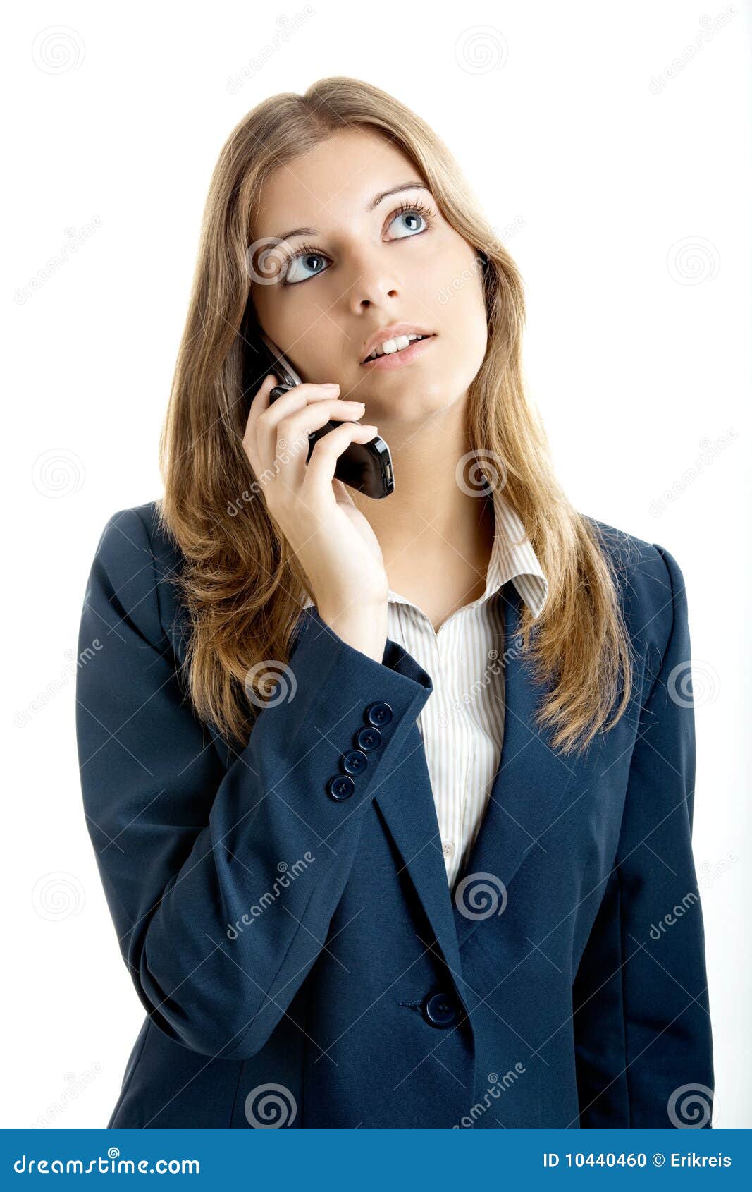 Business Woman Using a Cell Phone Stock Photo - Image of isolated ...