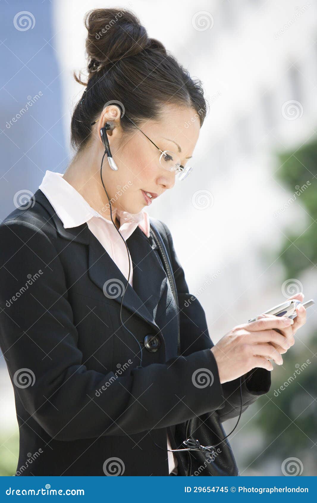 Business Woman Using Cell Phone Stock Image - Image of entrepreneur ...