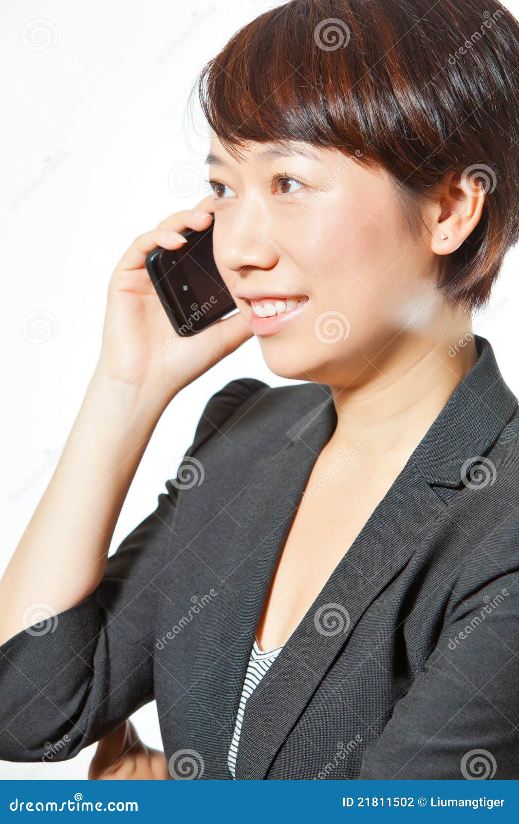 Business Woman Using Her Cell Phone Stock Photo - Image of people ...