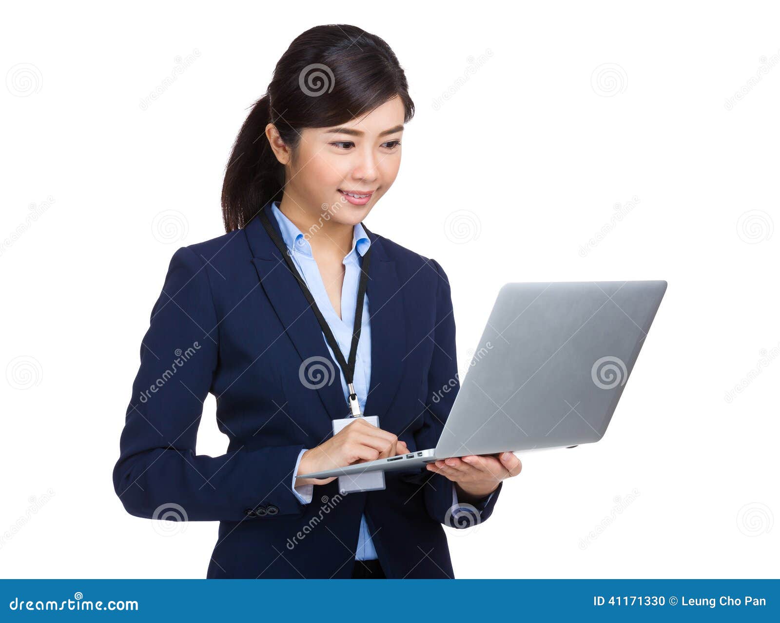 Business Woman Using Laptop Computer Stock Photo - Image of confident ...