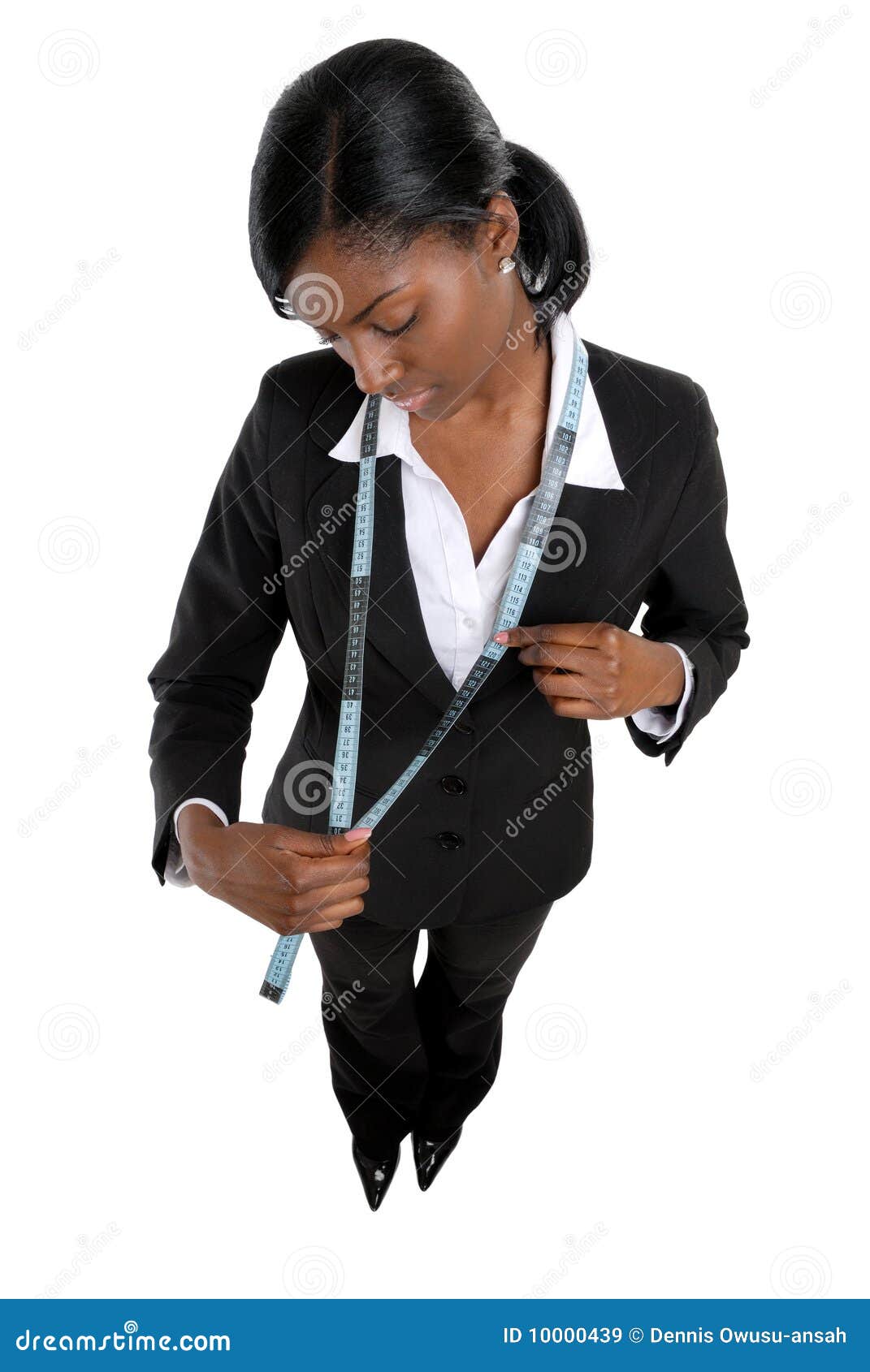 Business Woman Using Measuring Tape Stock Image - Image of clothes ...