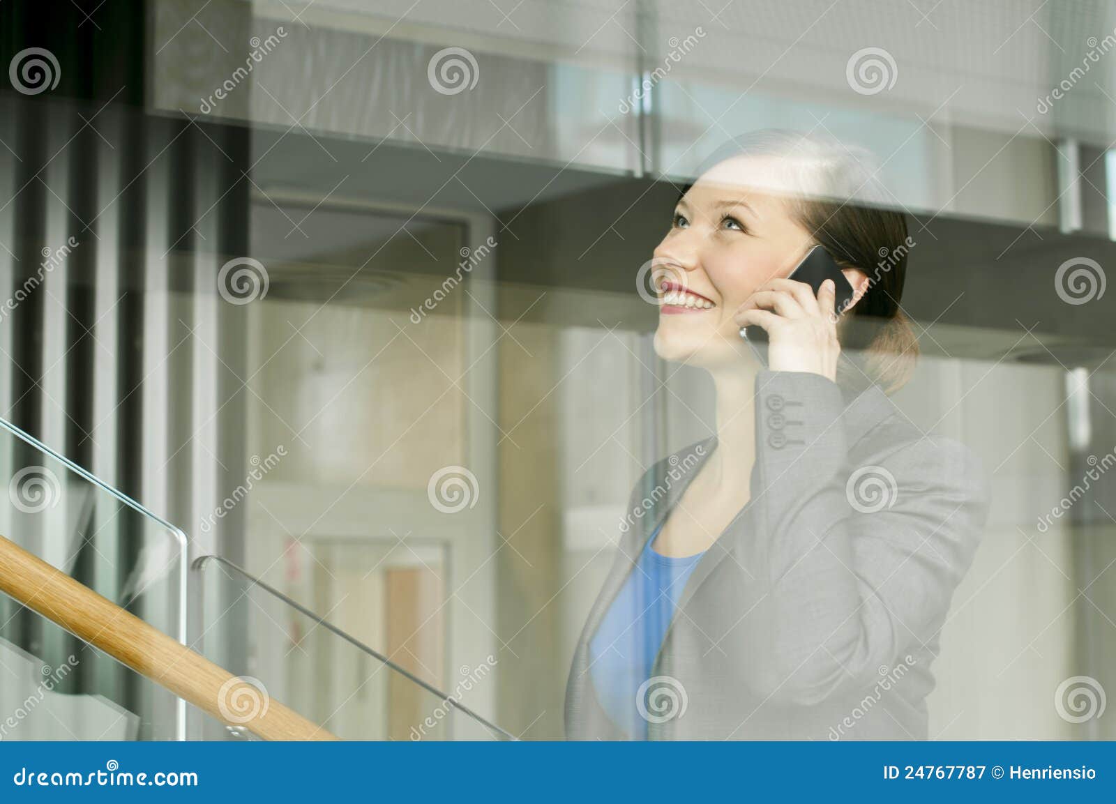 Business Woman Using a Mobile Phone Stock Image - Image of female ...