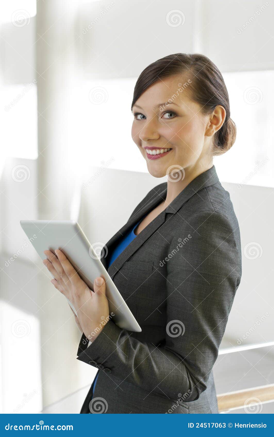 Business Woman Using a Tablet Computer Stock Image - Image of ...