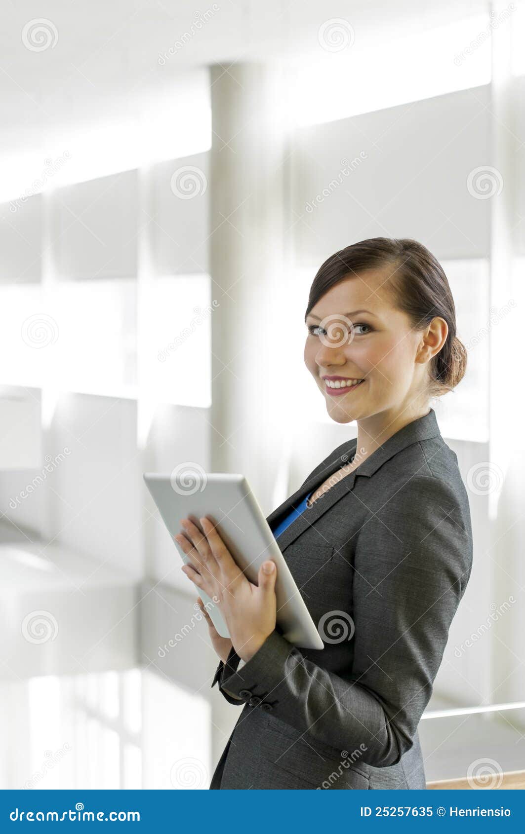 Business Woman Using a Tablet Computer Stock Image - Image of ...