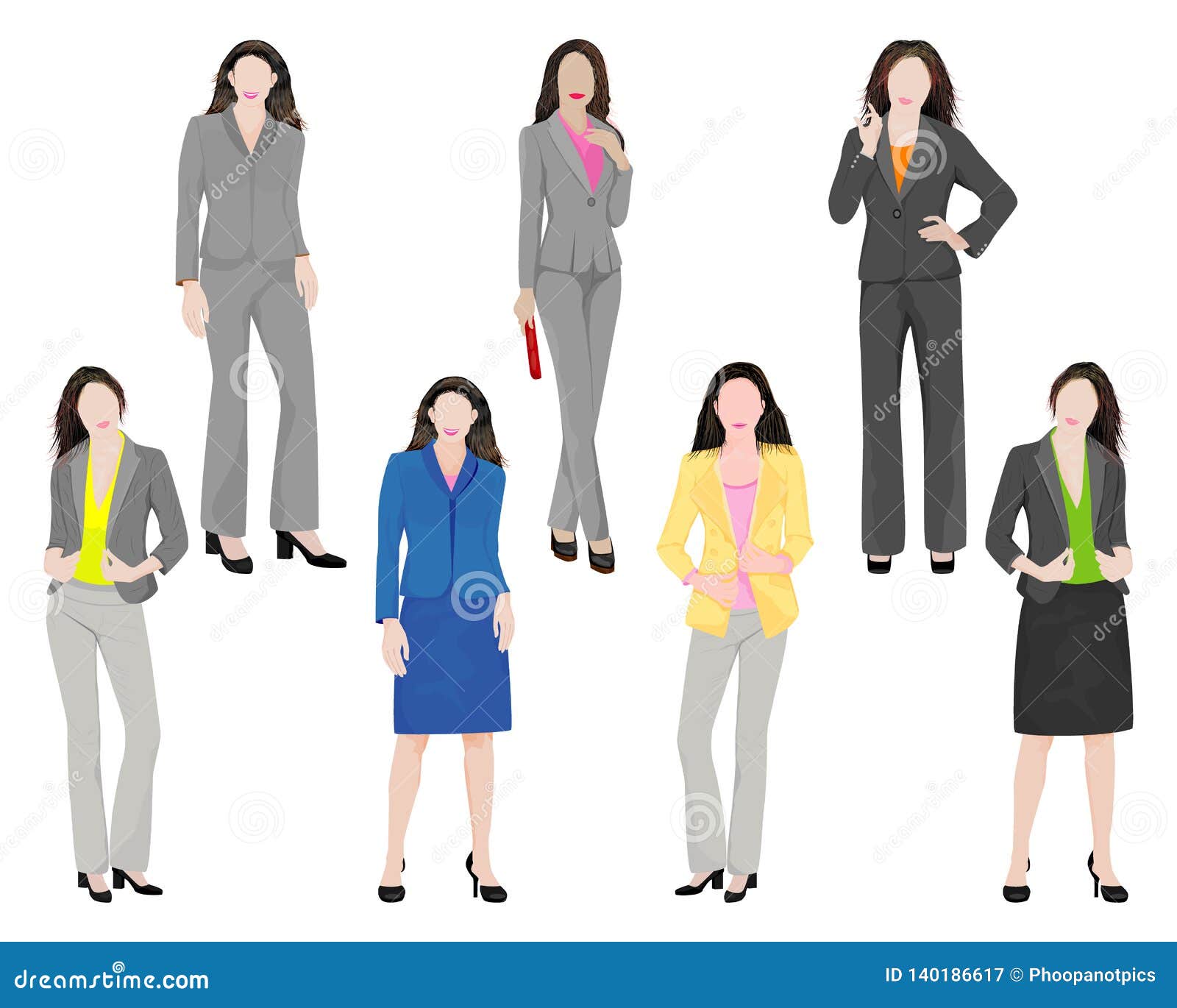 Business Woman Vector Design Stock Vector - Illustration of stand ...