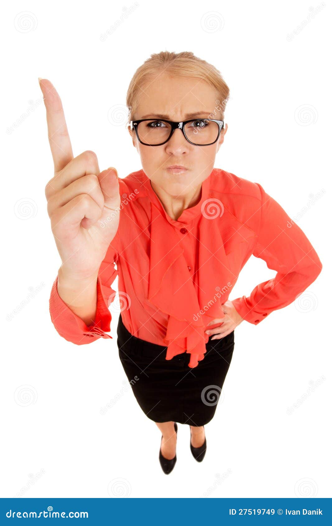 Business Woman Wagging Her Finger Stock Image - Image of hand, human ...