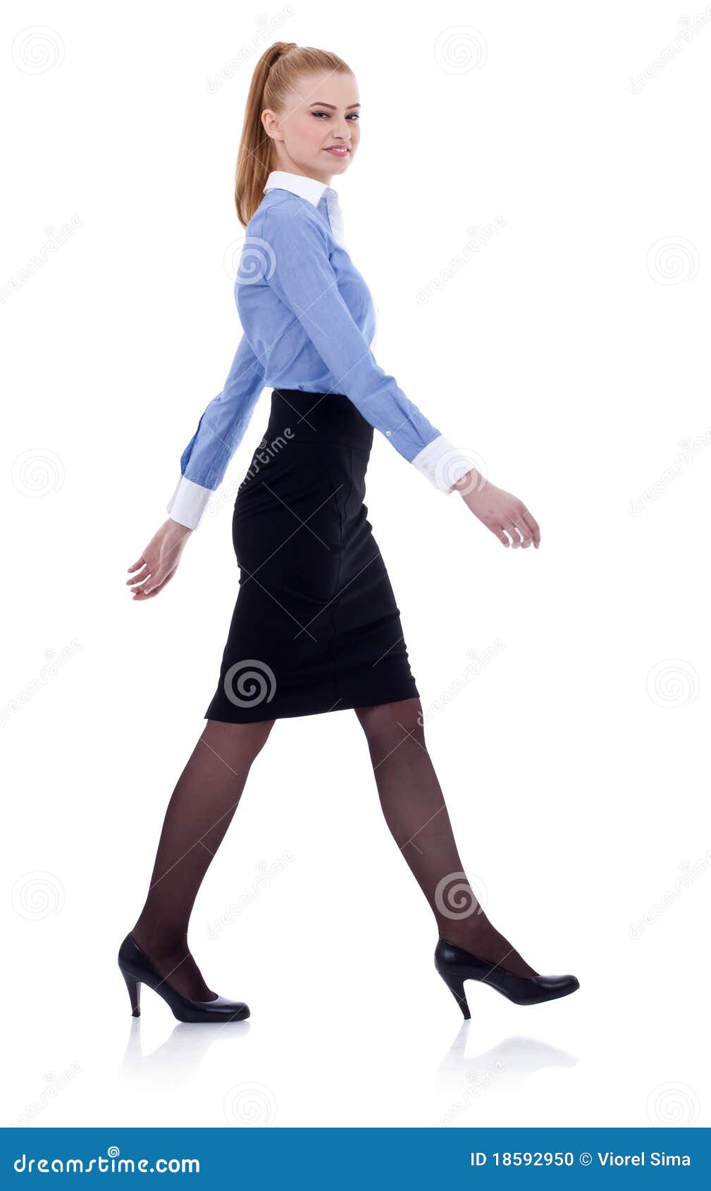 Business woman walking stock photo. Image of american - 18592950