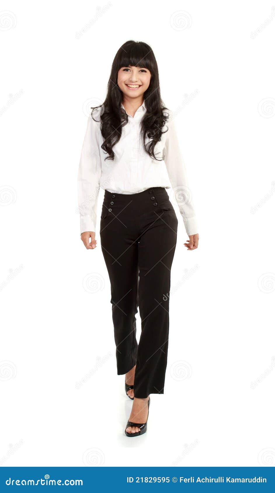 Business Woman Walking Towards the Camera Stock Image - Image of ...