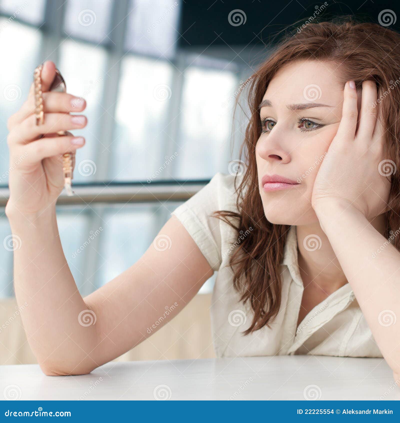 Business Woman with Watch at Office Stock Photo - Image of minute ...