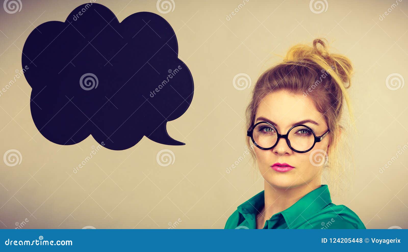 Business Woman Intensive Thinking Stock Photo - Image of solution ...
