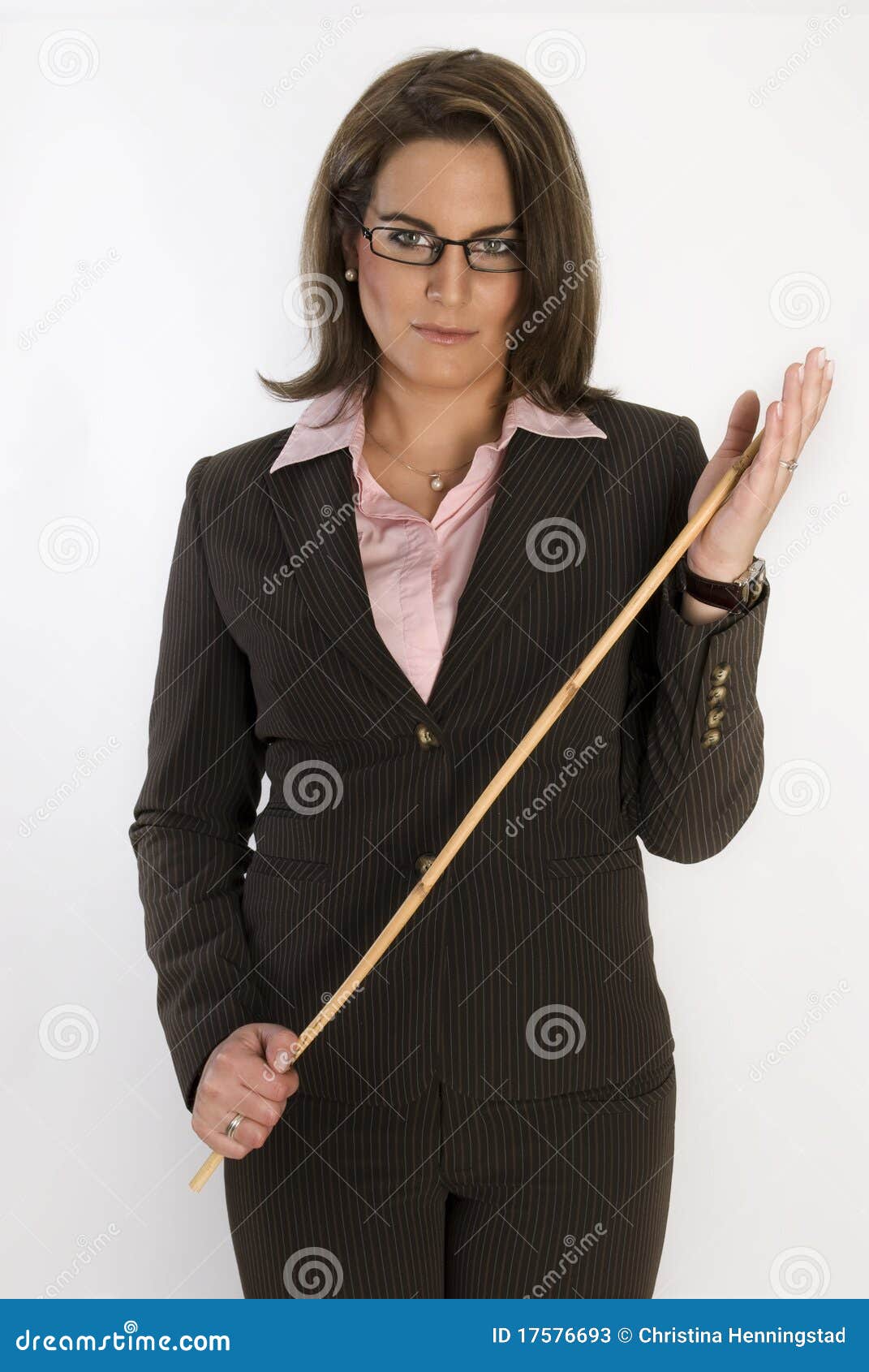 Business Woman with a Whip in Her Hands. Stock Image - Image of ...