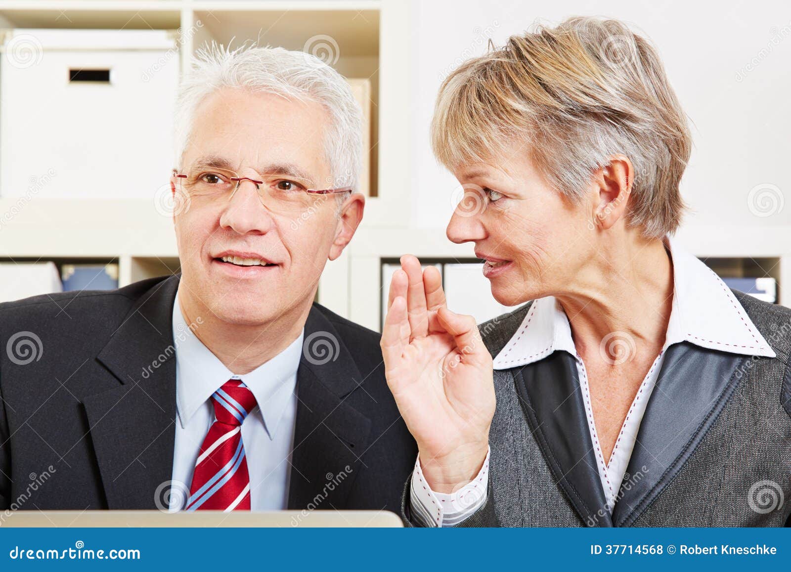 Business Woman Whispering Secret Stock Photo - Image of communication ...