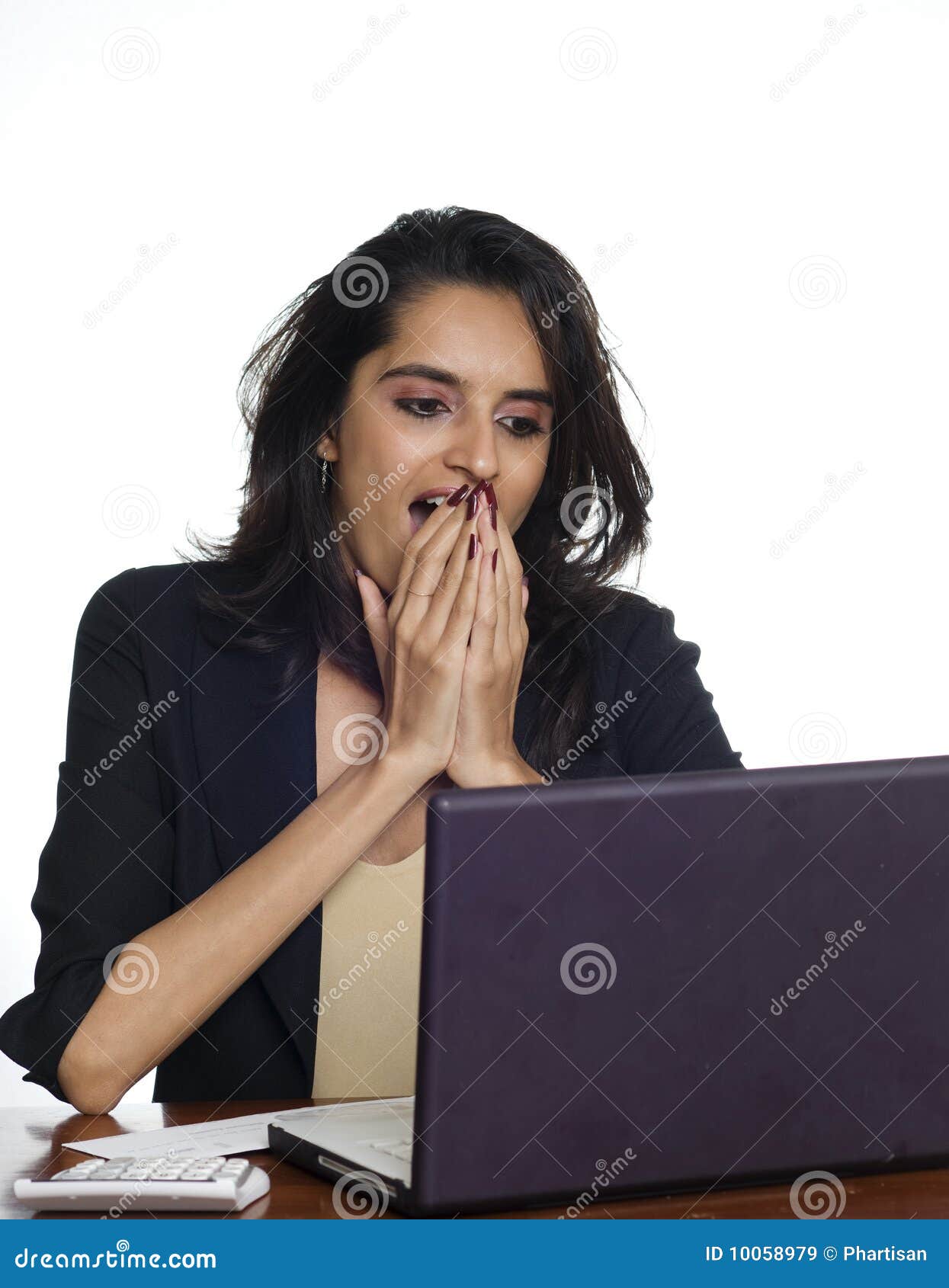 Business Woman with Wild Expression Stock Image - Image of news, choice ...