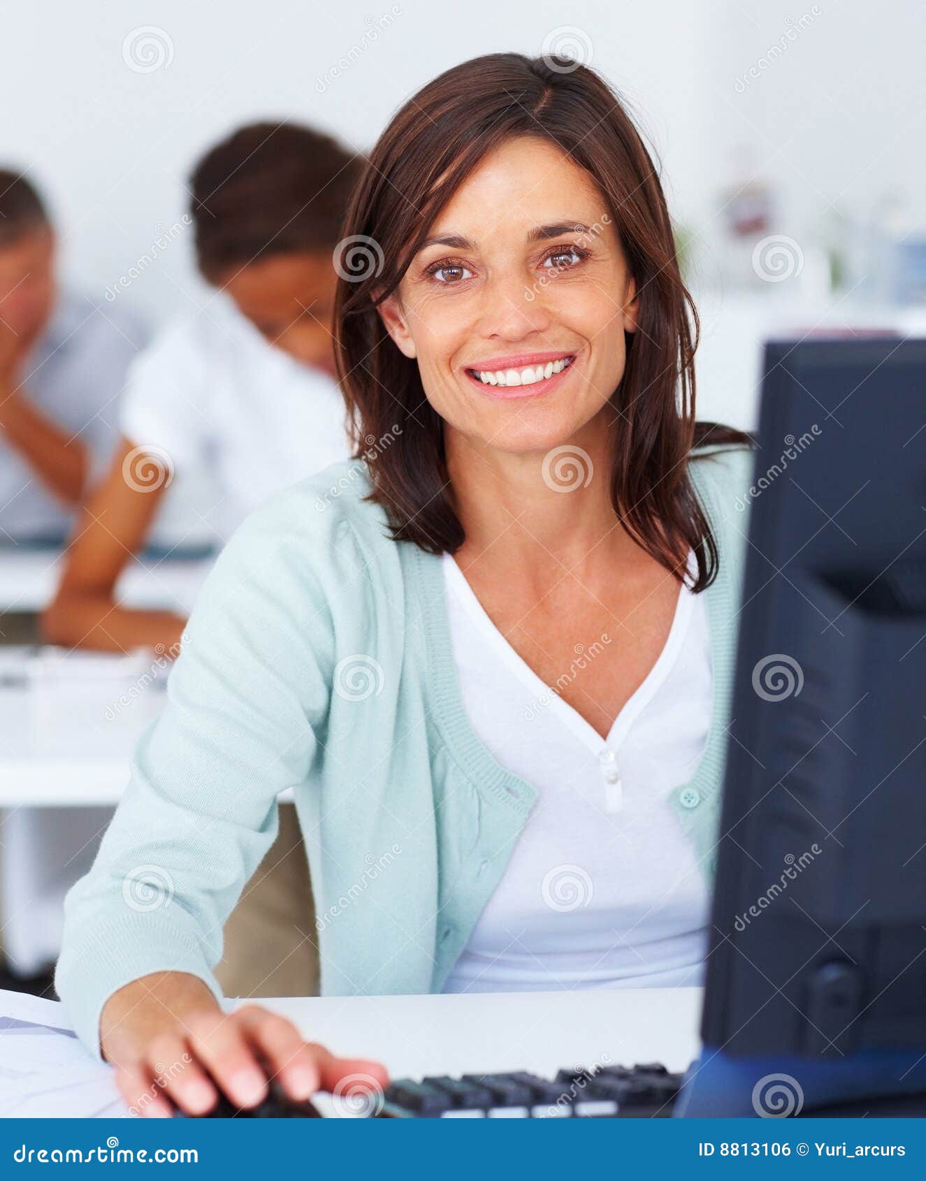 Business Woman at Work with Other Colleagues Stock Photo - Image of ...