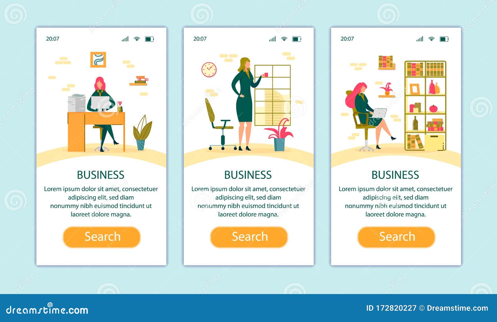 Working Routine Process And Teamwork Concept. Male And Female ... Working Routine Process And Teamwork Concept. Male And Female ...