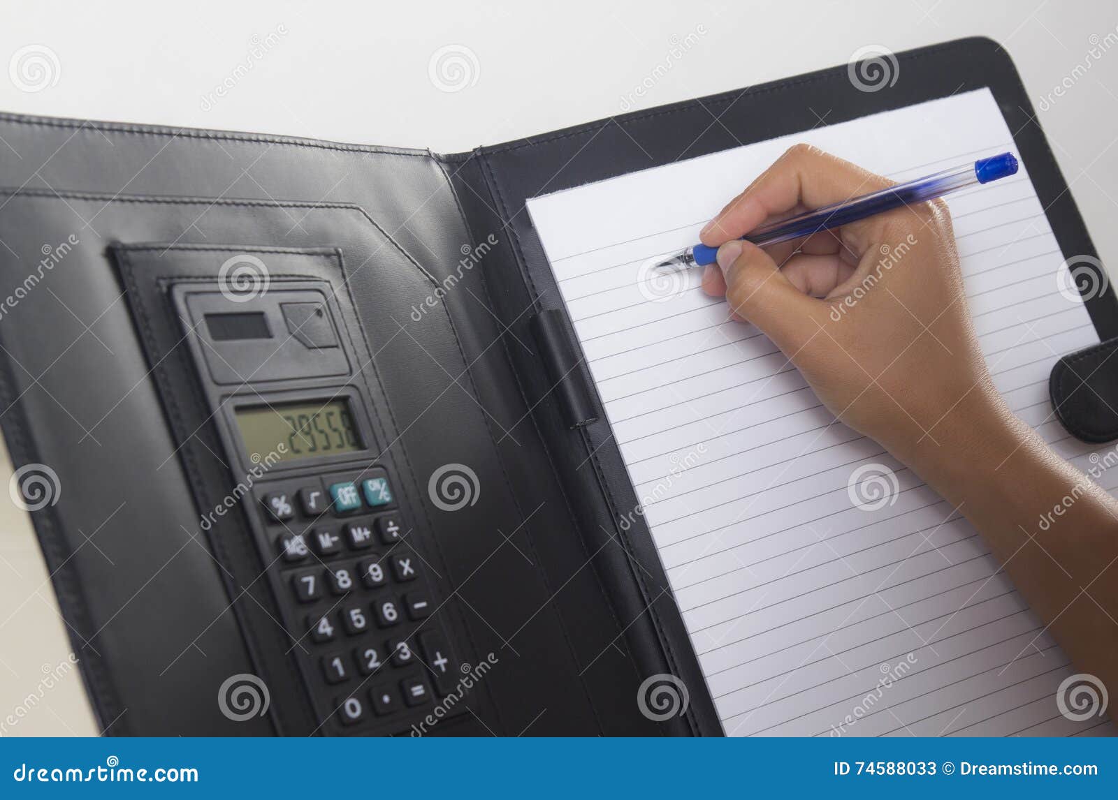 Business Woman Writing in the Office Stock Image - Image of businessman ...