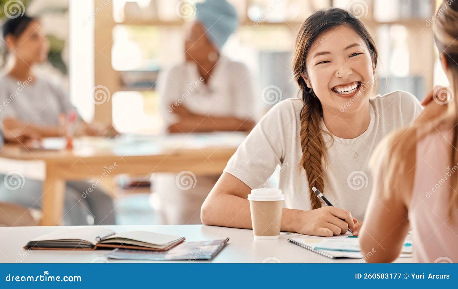 Business Women, Bonding and Coffee Break Planning with Documents, Kpi ...